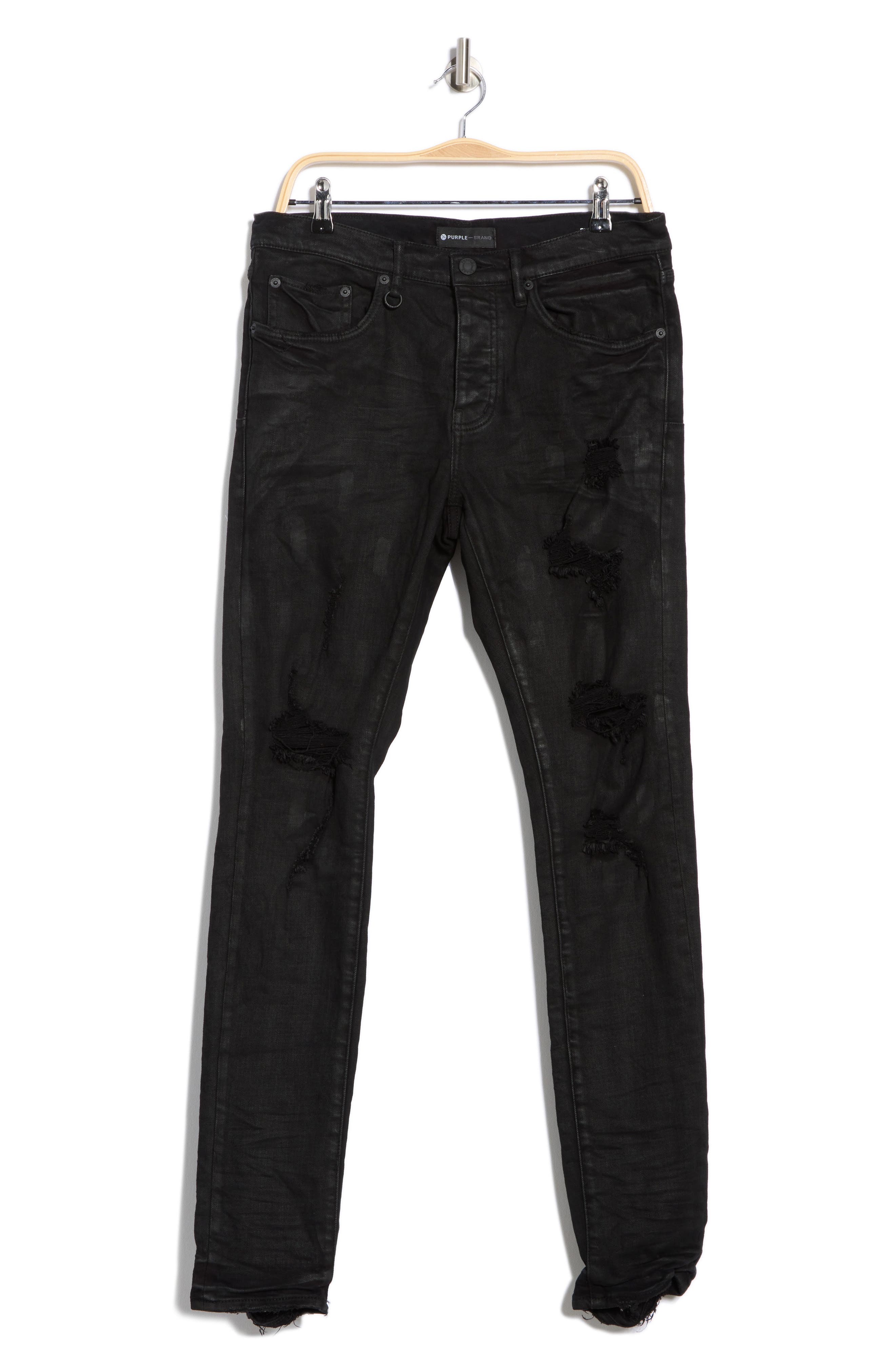 PURPLE BRAND Low Rise Coated Skinny Jeans | Nordstromrack
