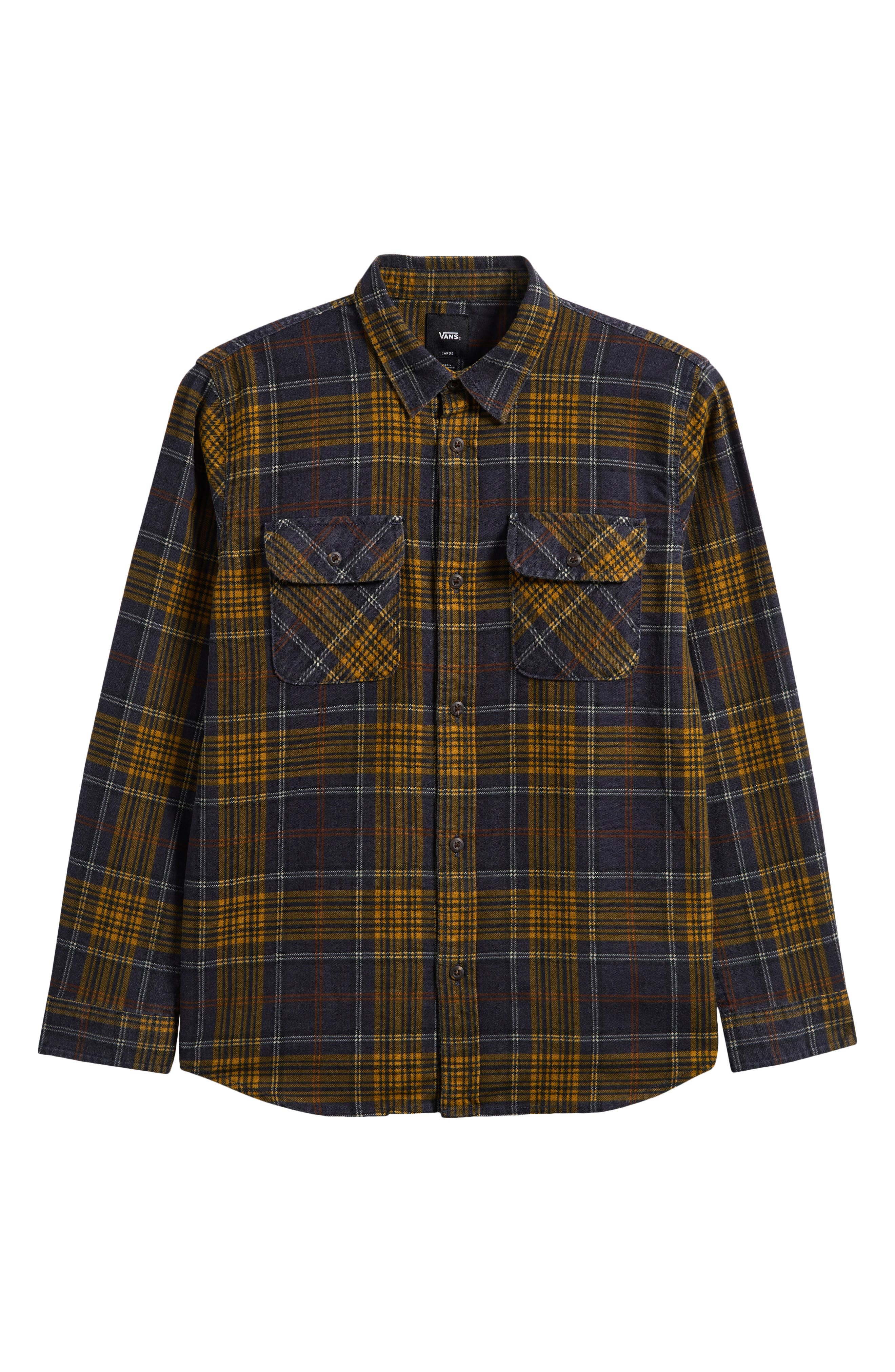 Vans Kids' Otis Parisian Plaid Cotton Flannel Button-Up Shirt ...