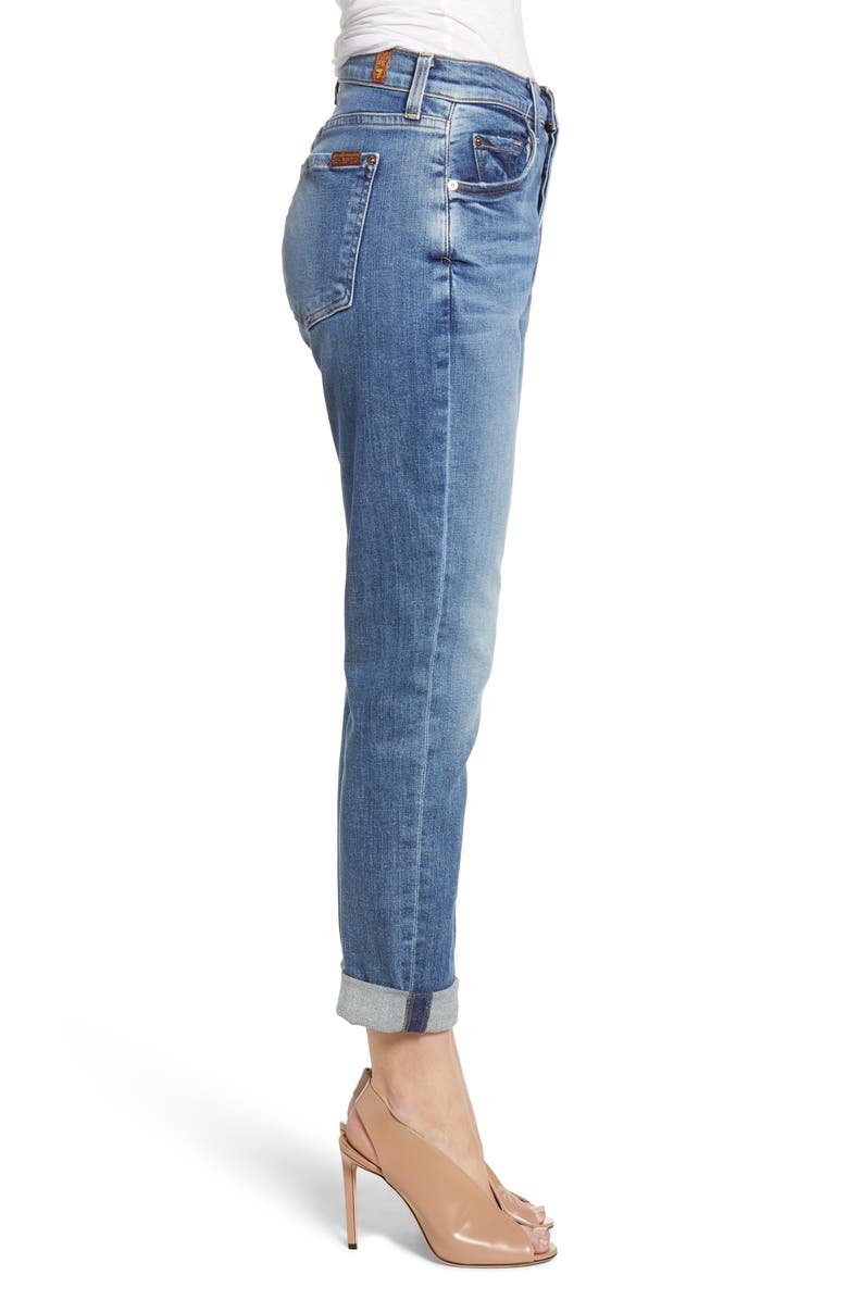 7 For All Mankind ® b(air) Josefina High Waist Rolled Hem Boyfriend ...