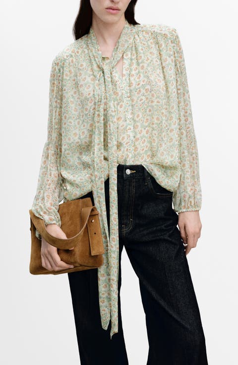 Women's Tie Neck Tops | Nordstrom