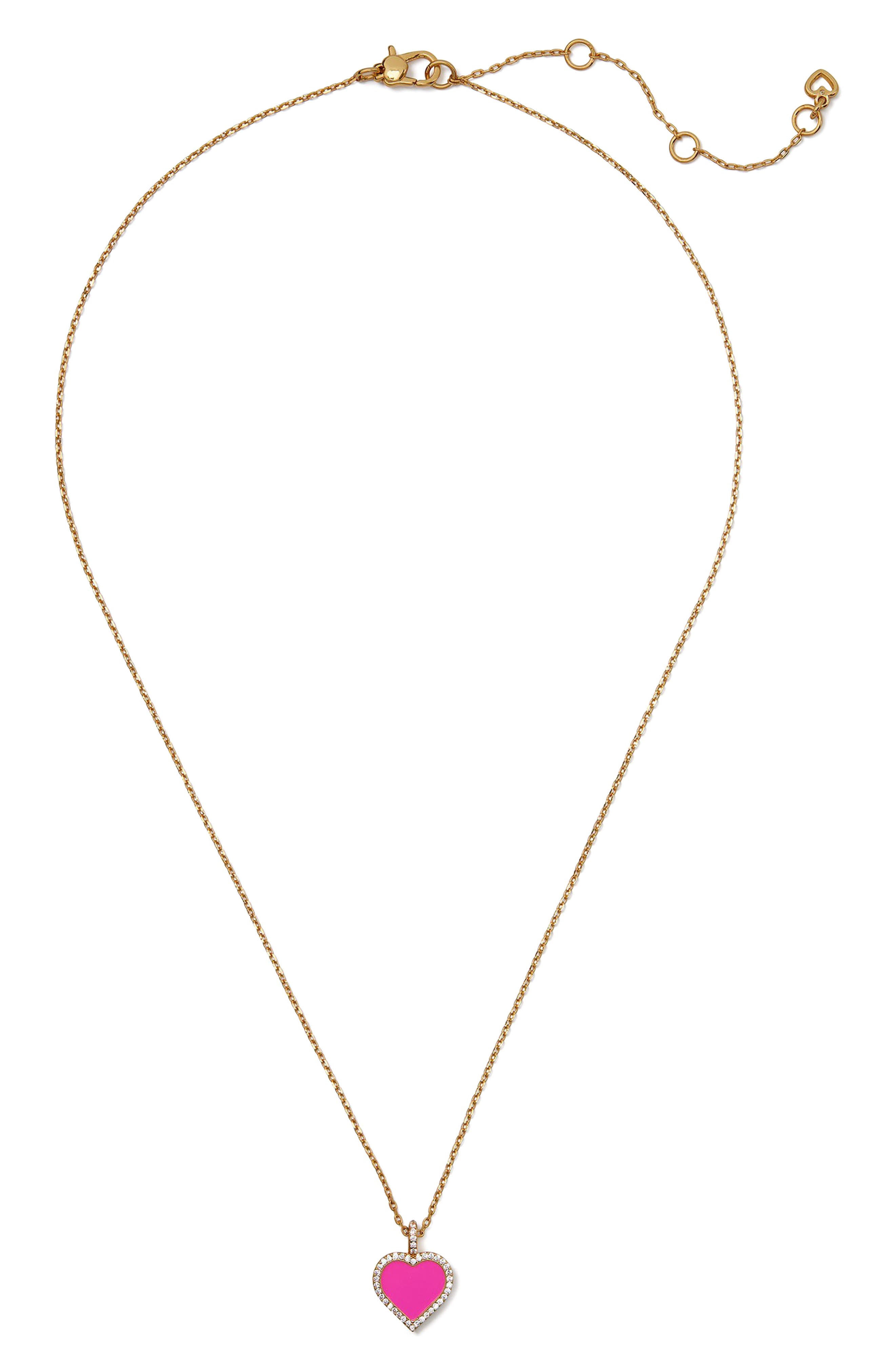 Kate Spade New York pavé heart pendant necklace | Nordstrom