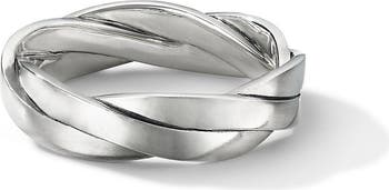 David Yurman Helios™ Twisted Sterling Silver Band Ring in Sterling ...