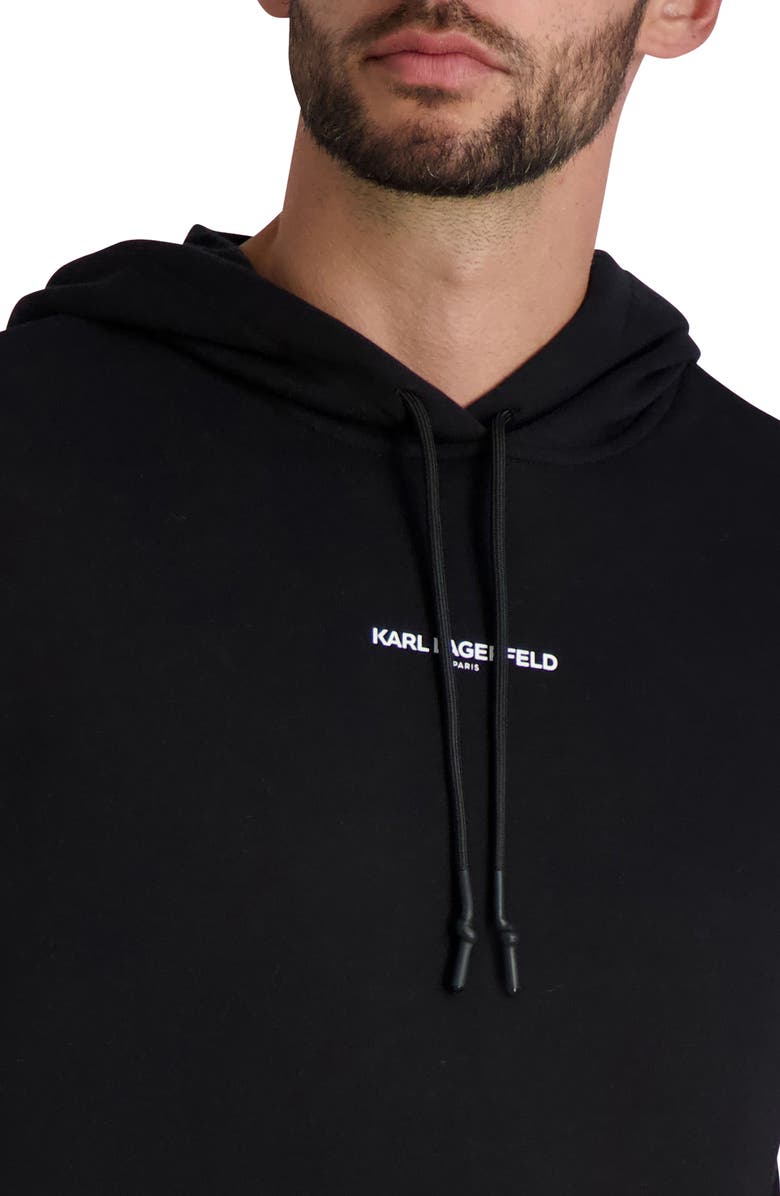 KARL LAGERFELD PARIS Small Logo Patch Hoodie | Nordstromrack