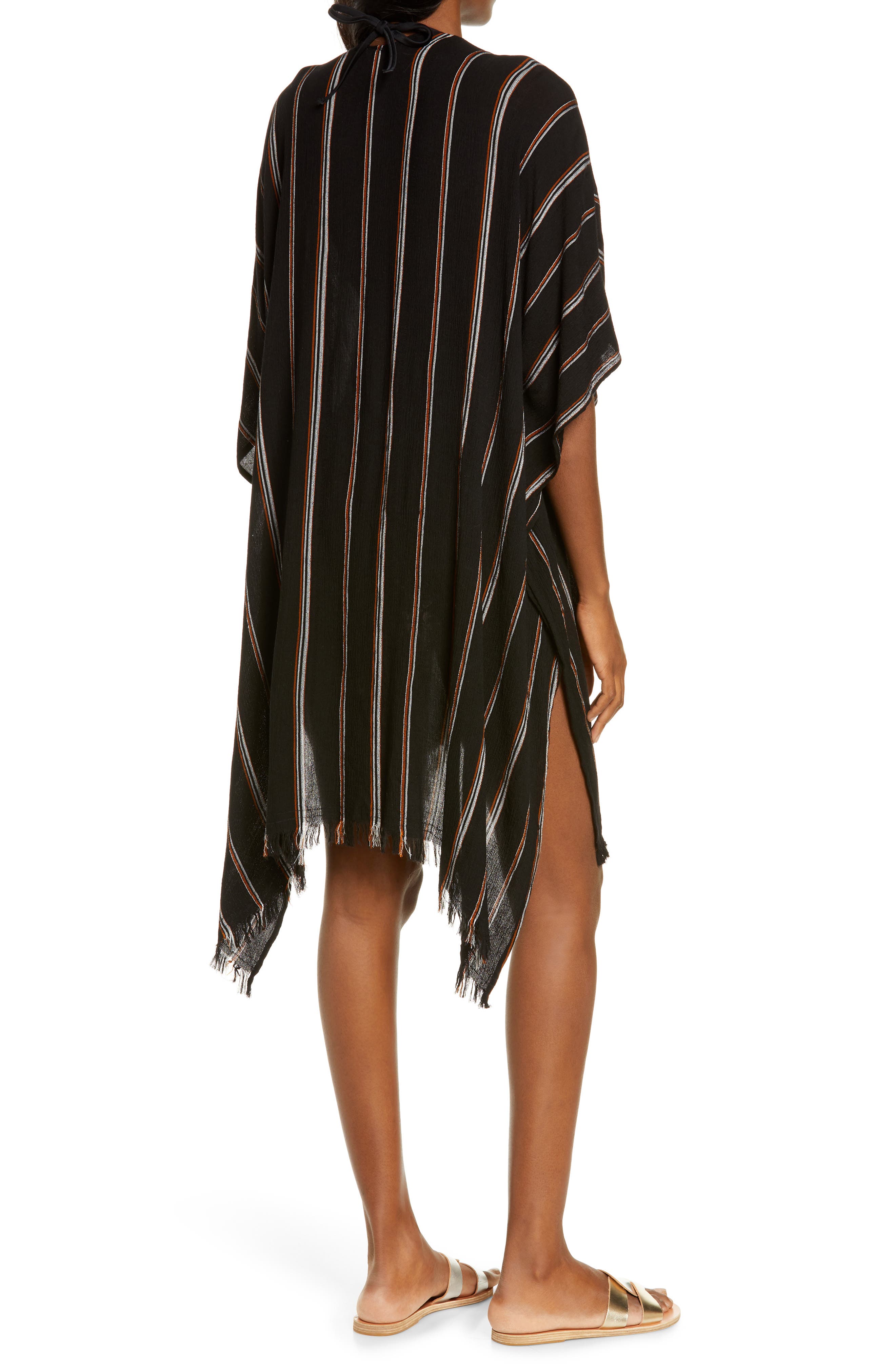 Elan Stripe Fringe Cover-Up | Nordstromrack