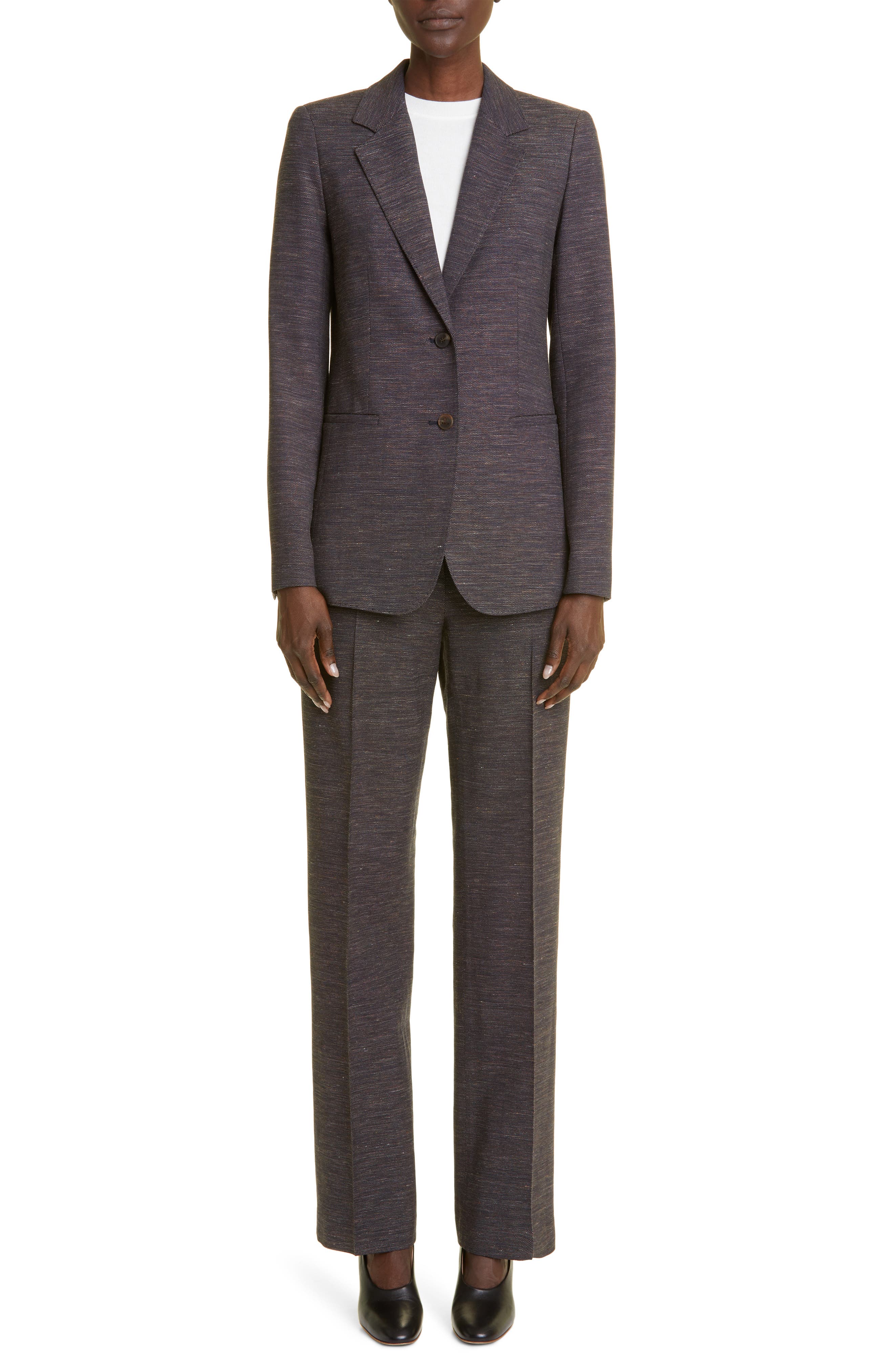 Lafayette 148 New York Gates Straight Leg Wool Blend Pants | Nordstromrack