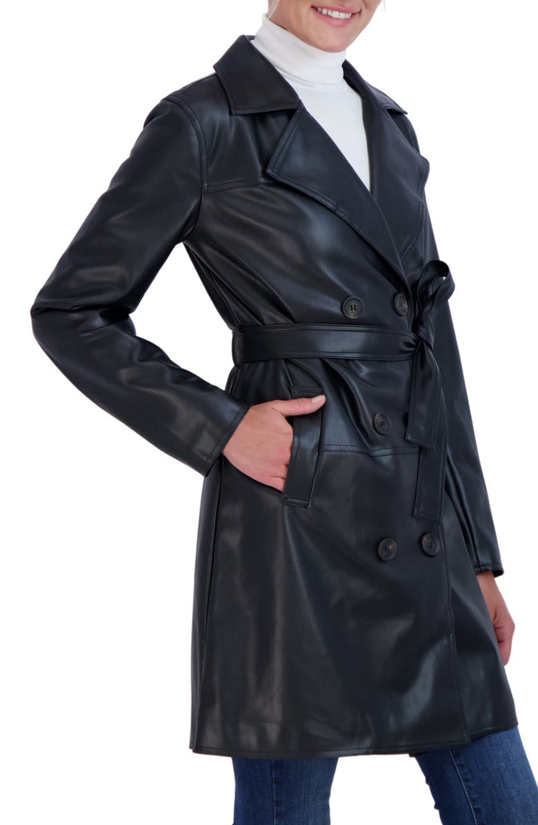 Sebby Faux Leather Trench Jacket | Nordstromrack