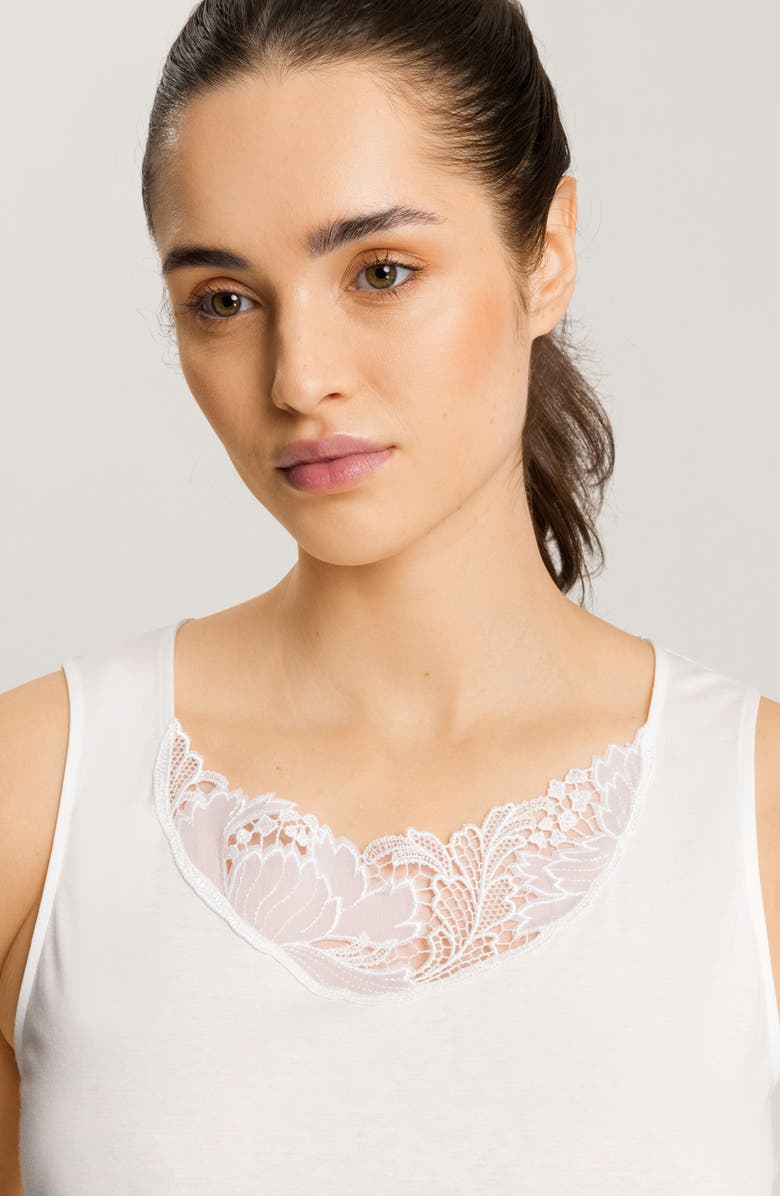 Hanro Anne Lace Trim Cotton Nightgown | Nordstrom