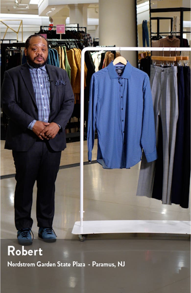 W.R.K Line Geo Print Stretch Performance Dress Shirt | Nordstromrack