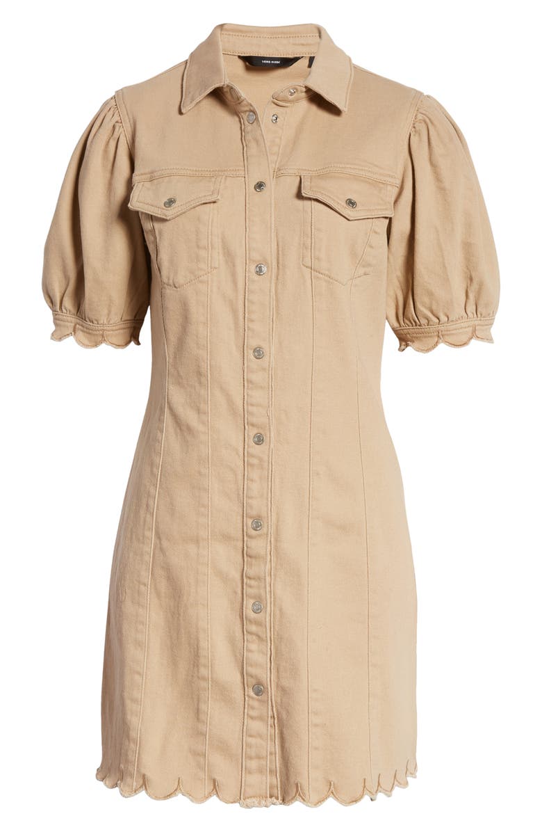 VERO MODA Avis Puff Sleeve Front Button Minidress | Nordstromrack