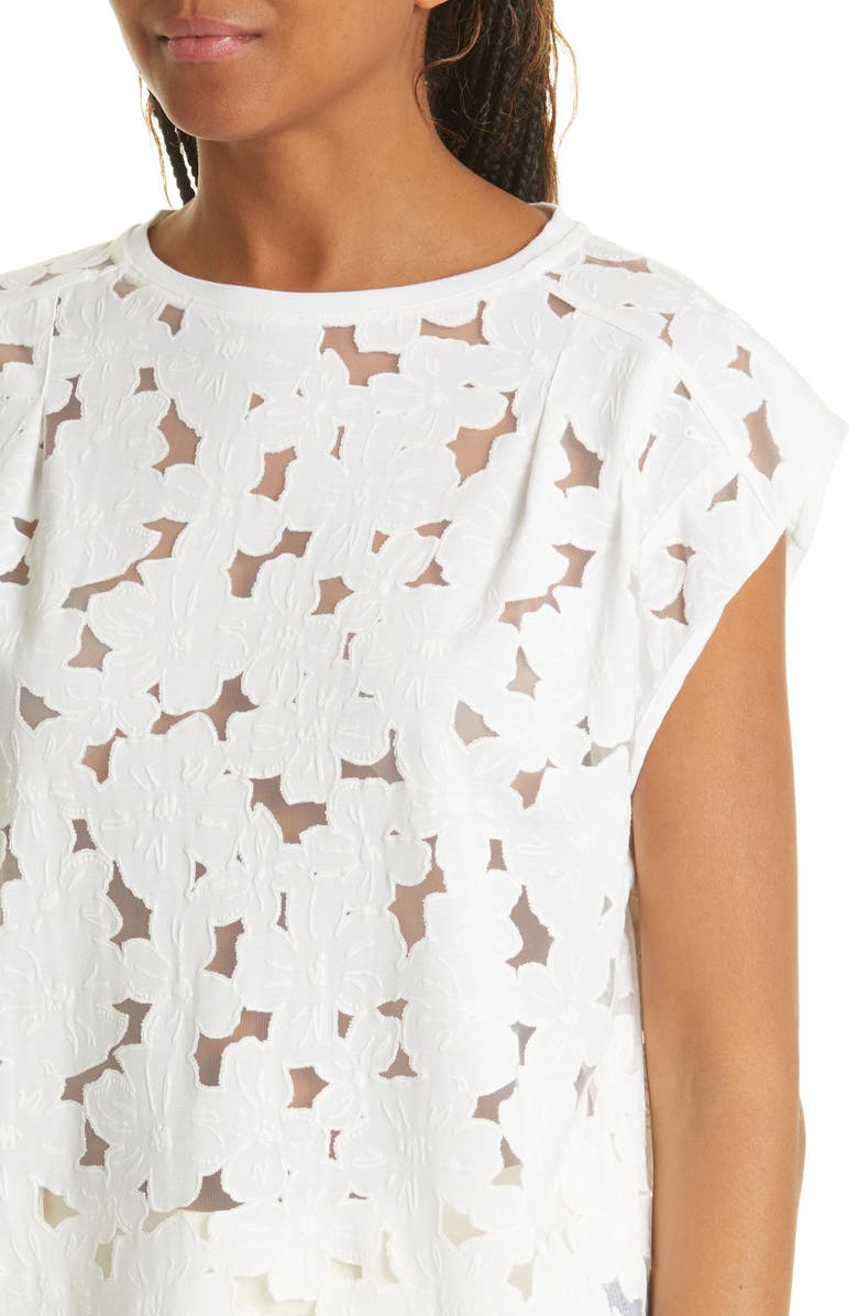 Ted Baker London Ericah Burnout Semisheer Top | Nordstromrack