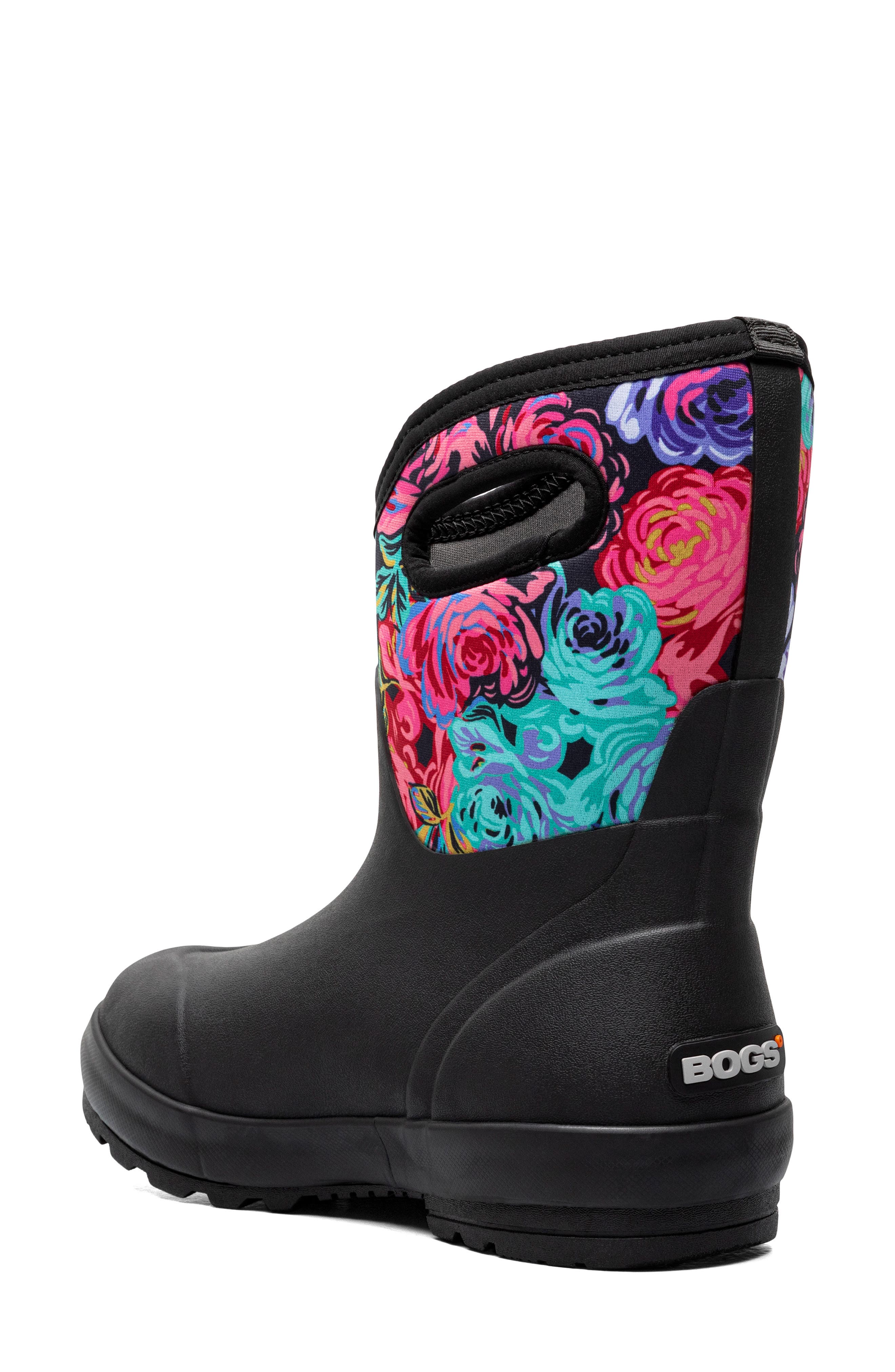 Bogs Classic II Rose Garden Mid Waterproof Insulated Rain Boot (Women ...
