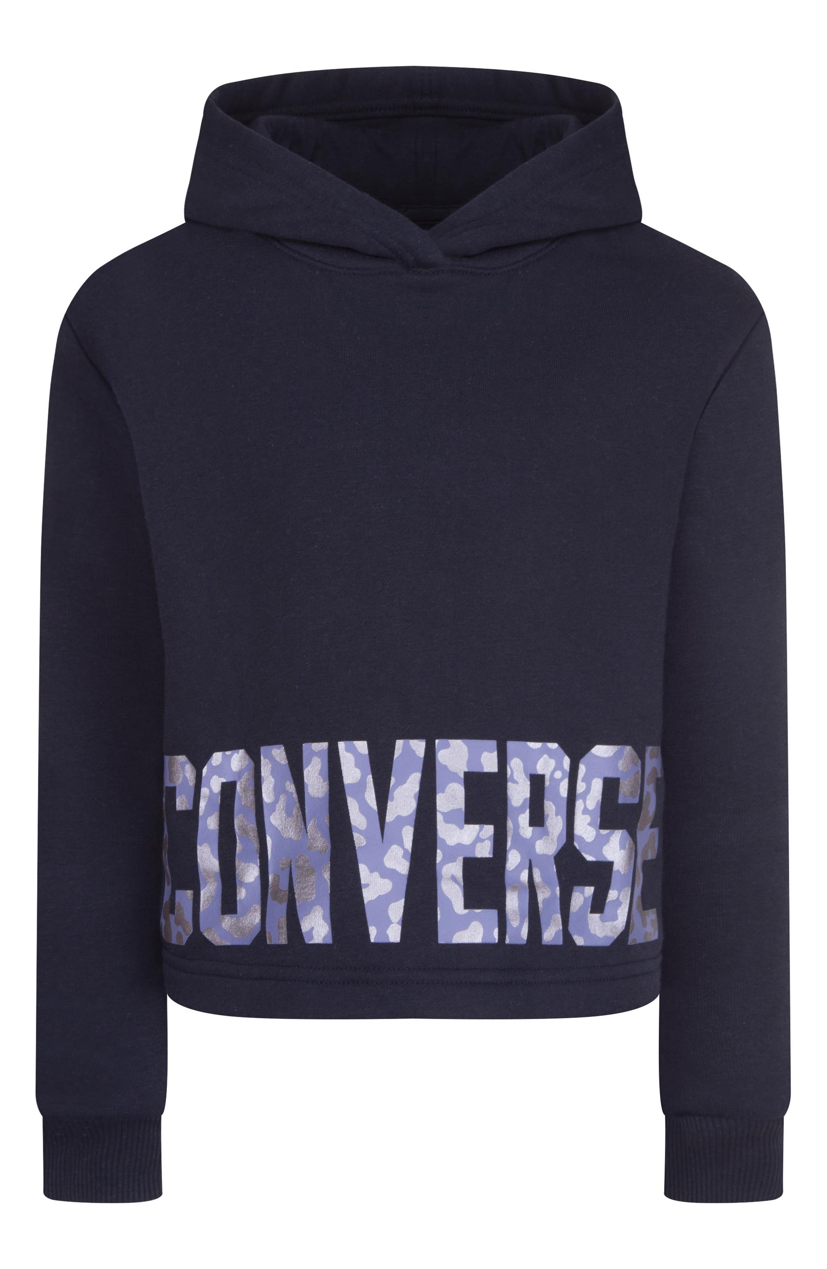 Converse Kids' Leopard Print Logo Graphic Hoodie | Nordstromrack