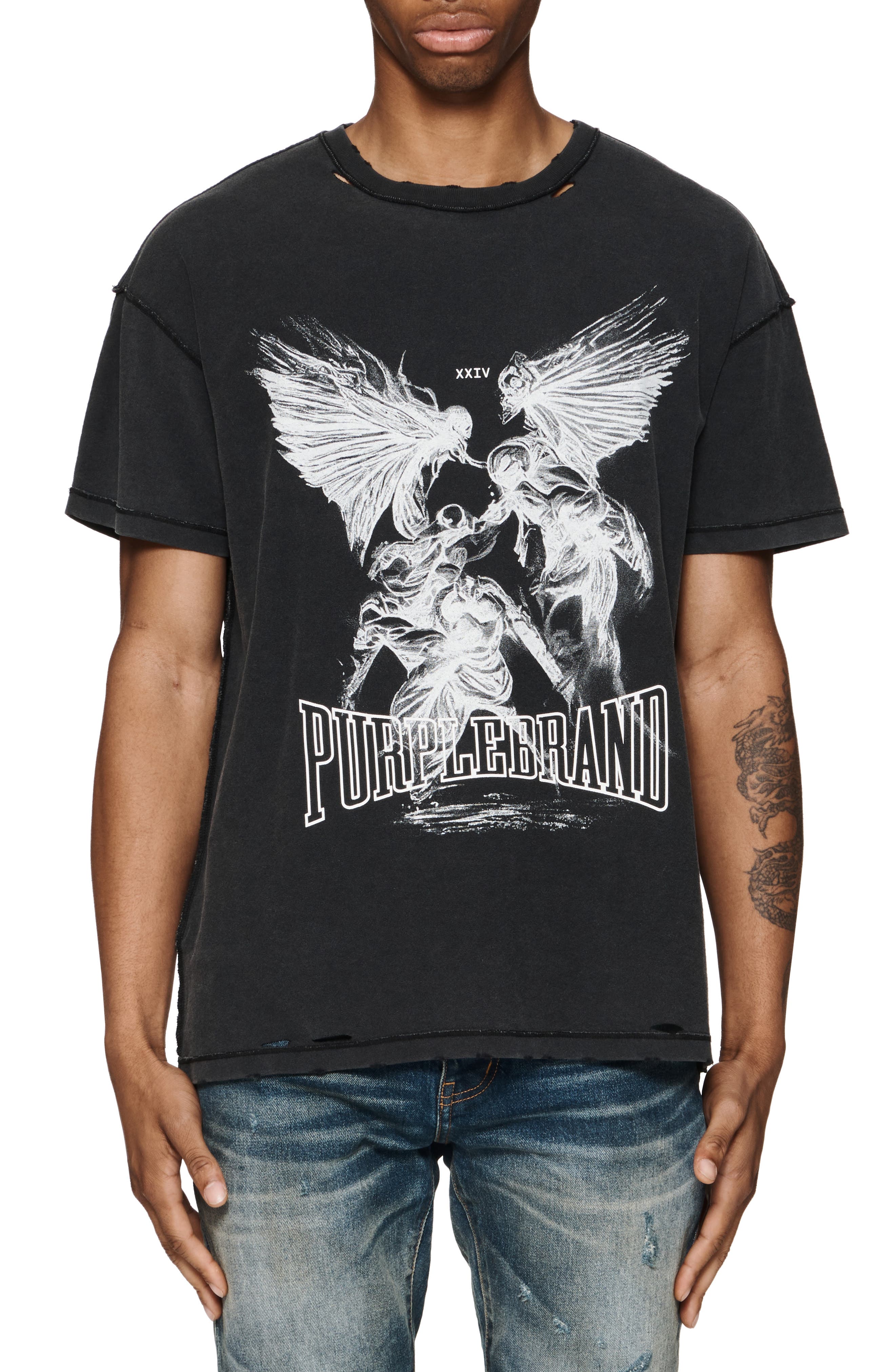 PURPLE BRAND Distressed Inside Out Graphic T-Shirt | Nordstromrack