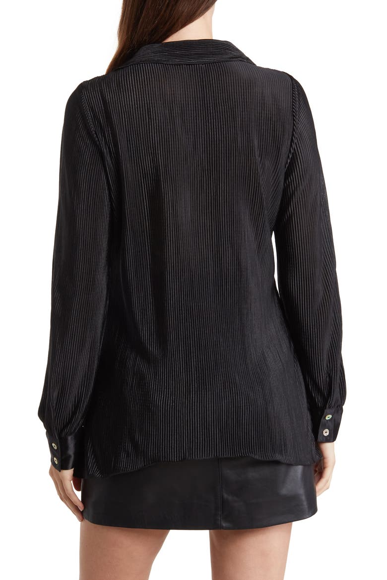 Satin Rib Knit Button-Up Top (Women) | Nordstromrack