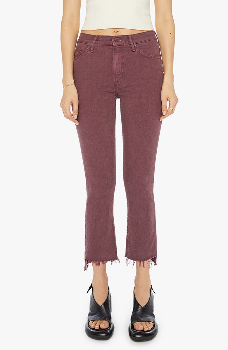MOTHER The Insider Frayed Step Hem Crop Bootcut Jeans | Nordstromrack