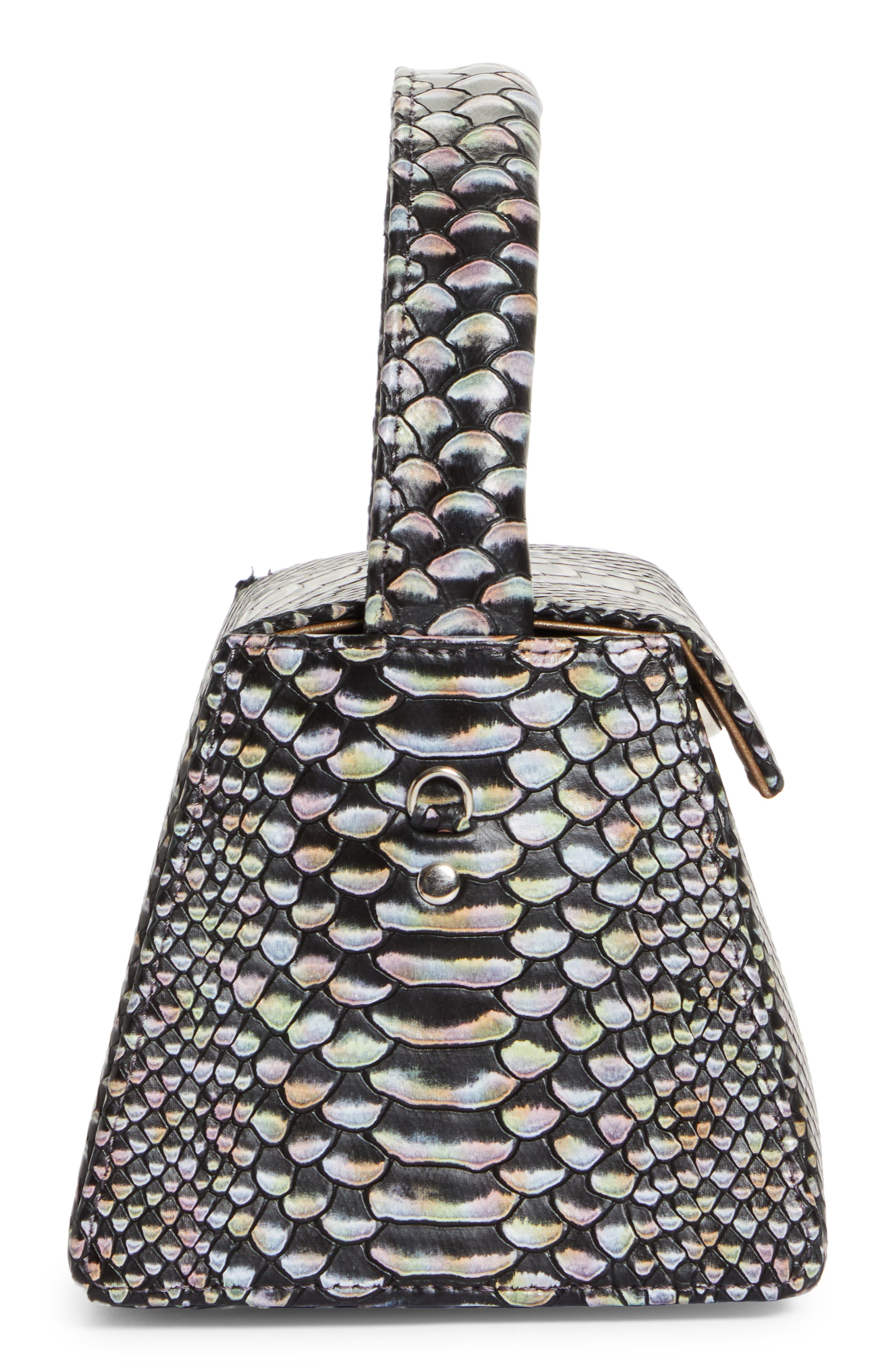 Anima Iris Zaria Croc Embossed Leather Top Handle Bag | Nordstrom