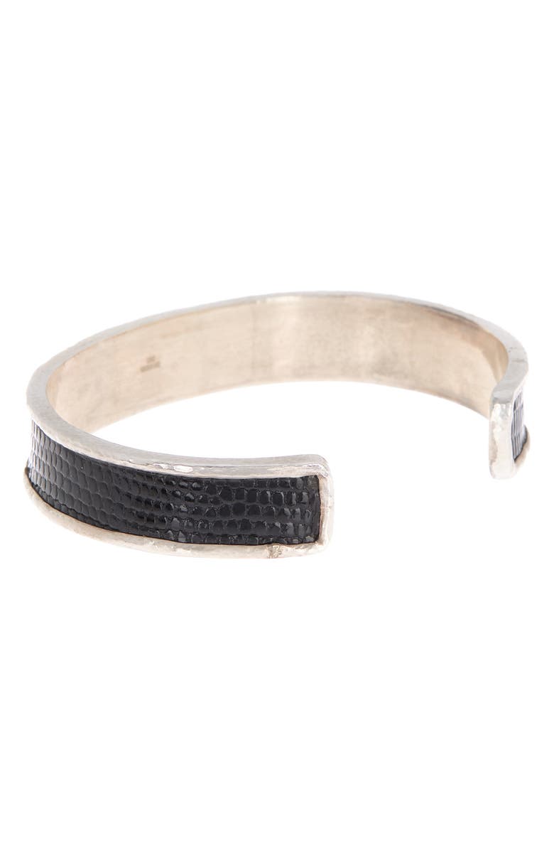 John Varvatos Snake Embossed Leather Cuff Bracelet | Nordstromrack