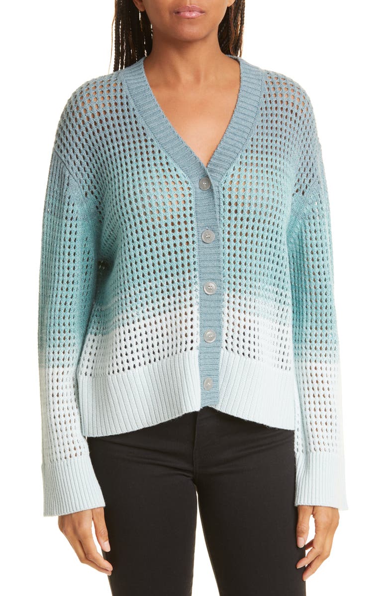 ATM Anthony Thomas Melillo Ombré Open Stitch Cardigan Sweater ...