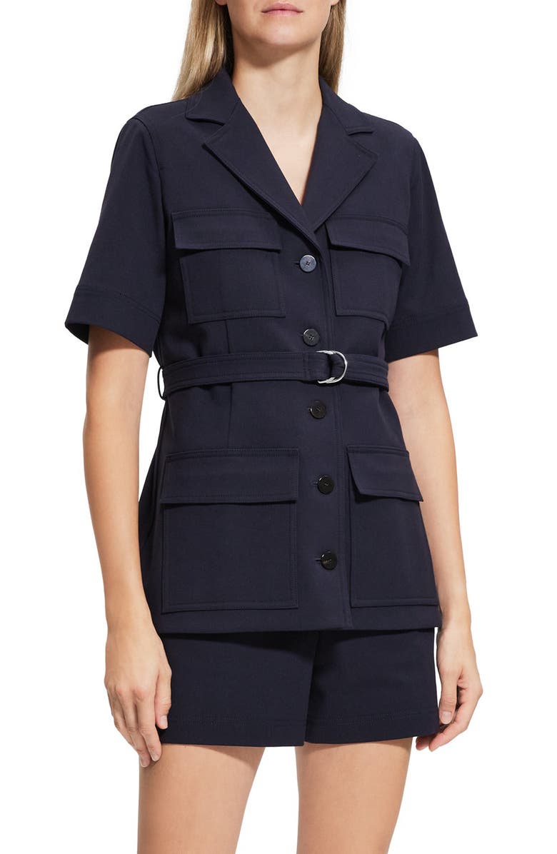 Theory Neoter Short Sleeve Cotton Jacket | Nordstromrack