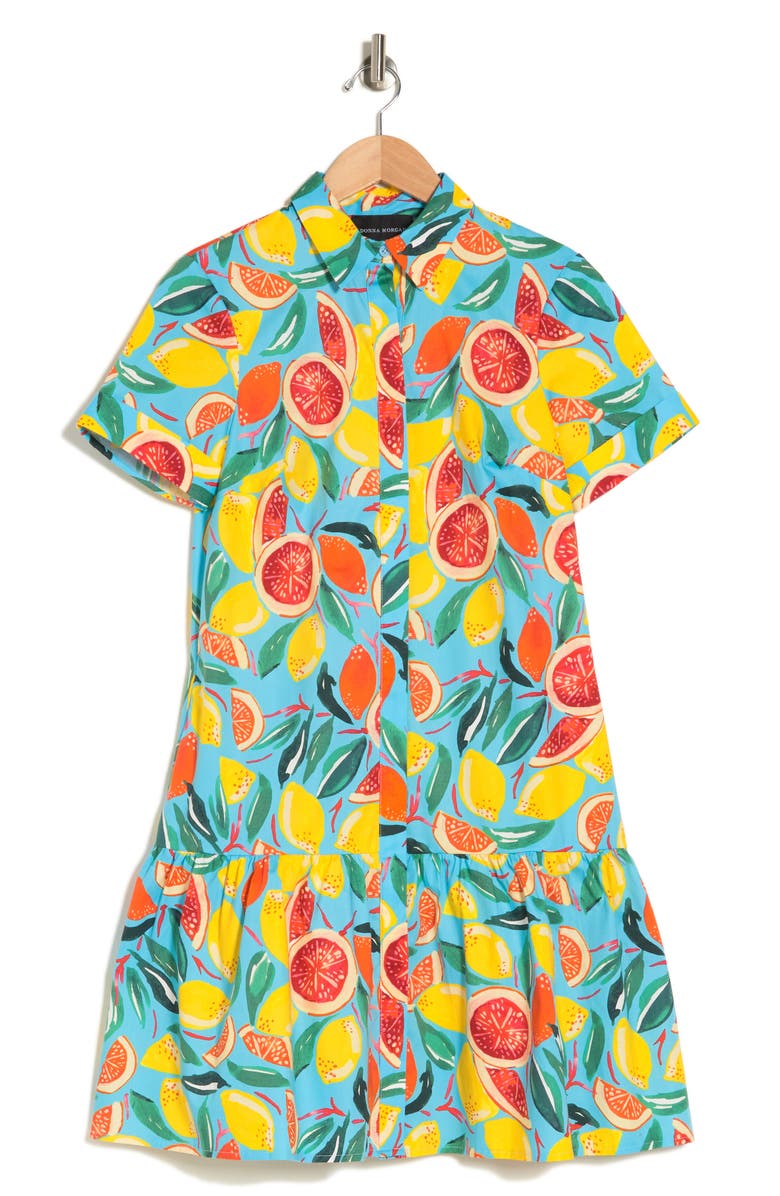Donna Morgan Fruit Print Short Sleeve Shirtdress | Nordstromrack