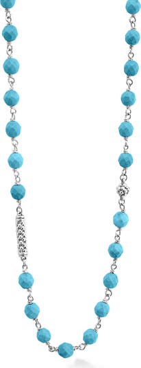 LAGOS Caviar Icon Turquoise Bead Dual Layer Necklace | Nordstrom