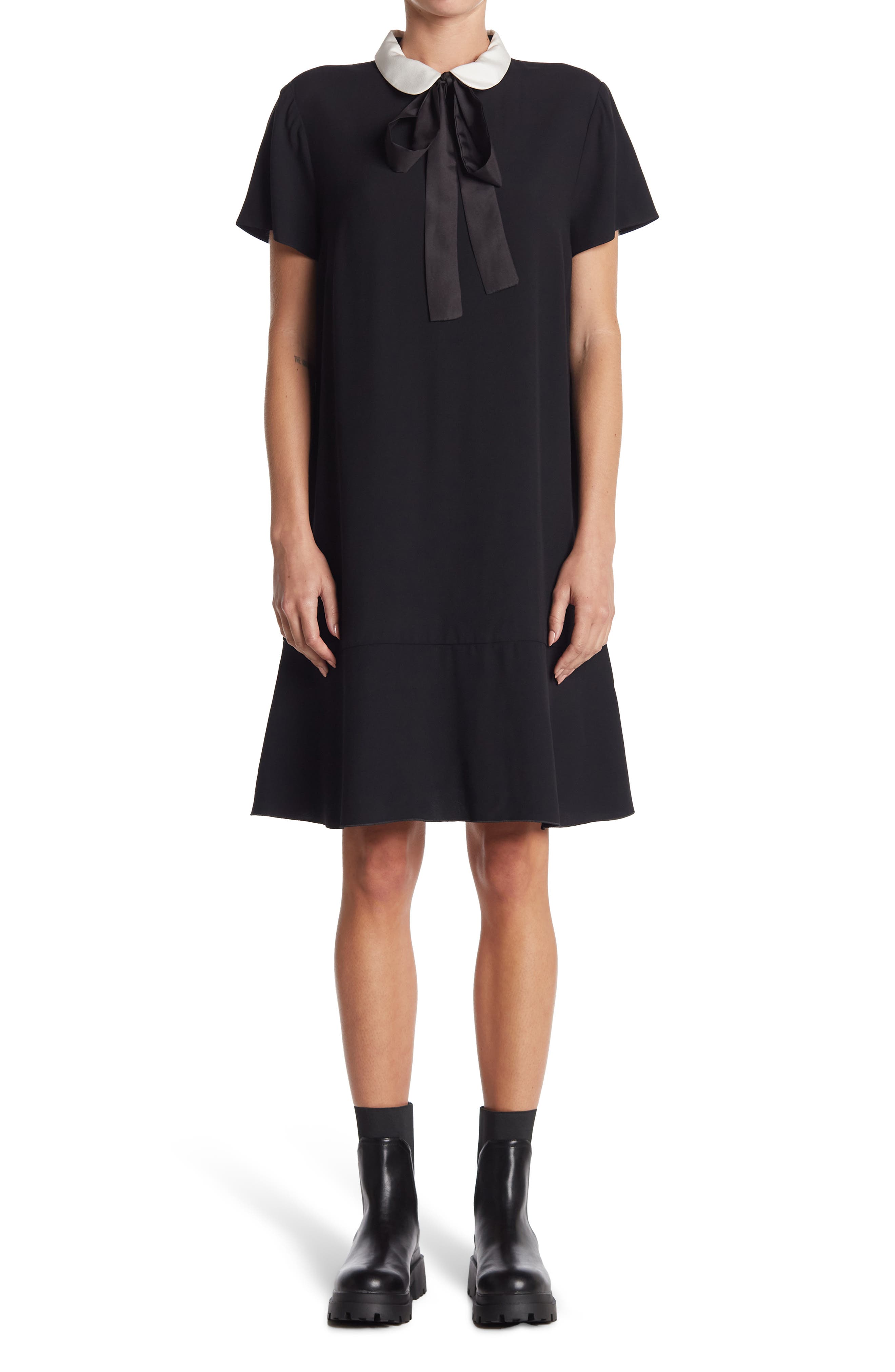 RED Valentino Peter Pan Bow Tie Collar Dress (Women) | Nordstromrack