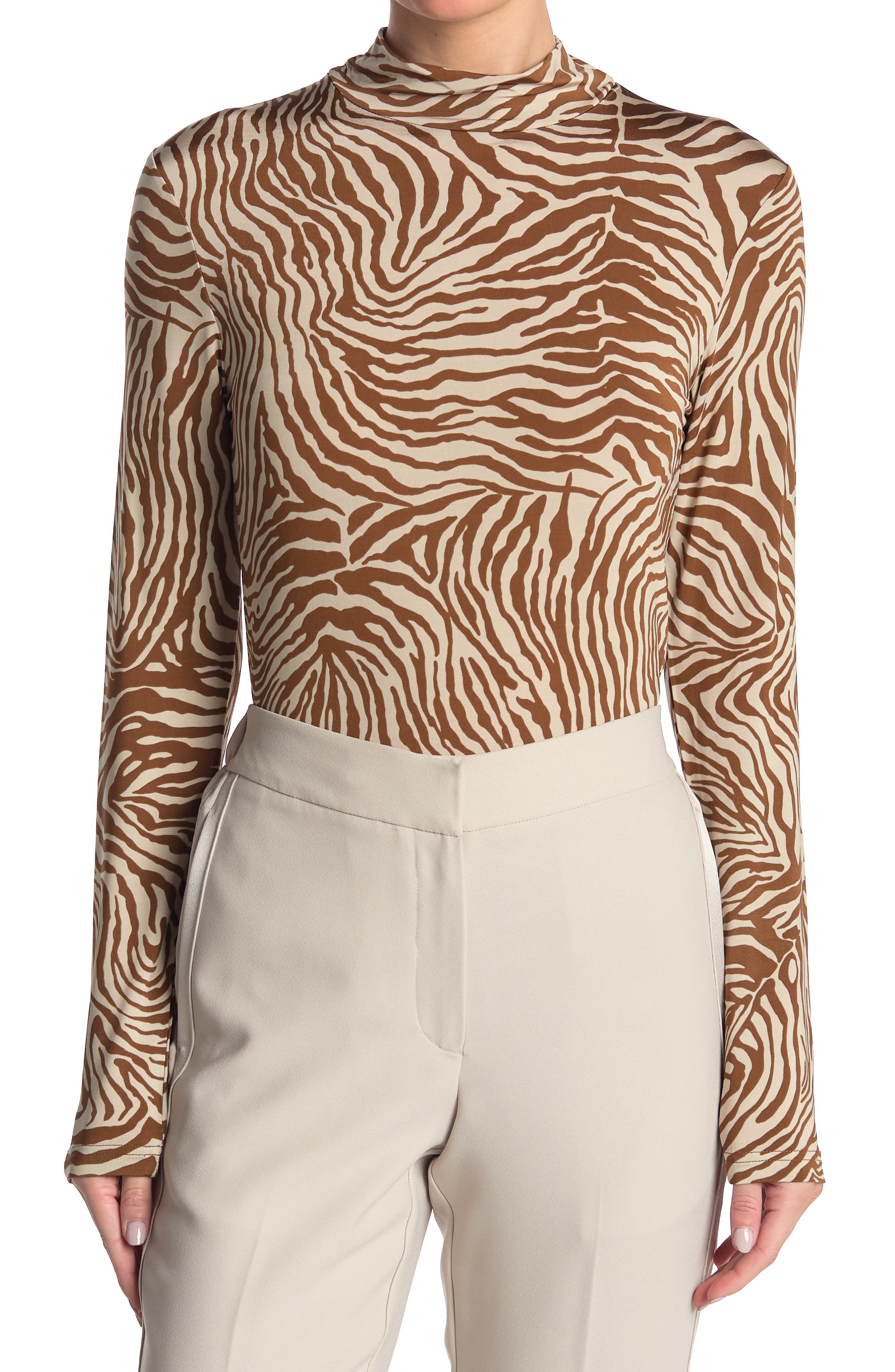 Samsøe Samsøe Elsi Patterned Mock Neck Top | Nordstromrack