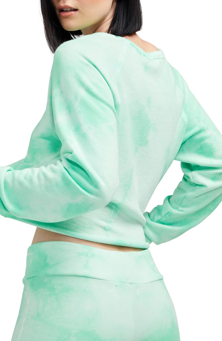 Wildfox Plasma World Tour Slash Tie Dye Crop Sweatshirt | Nordstromrack