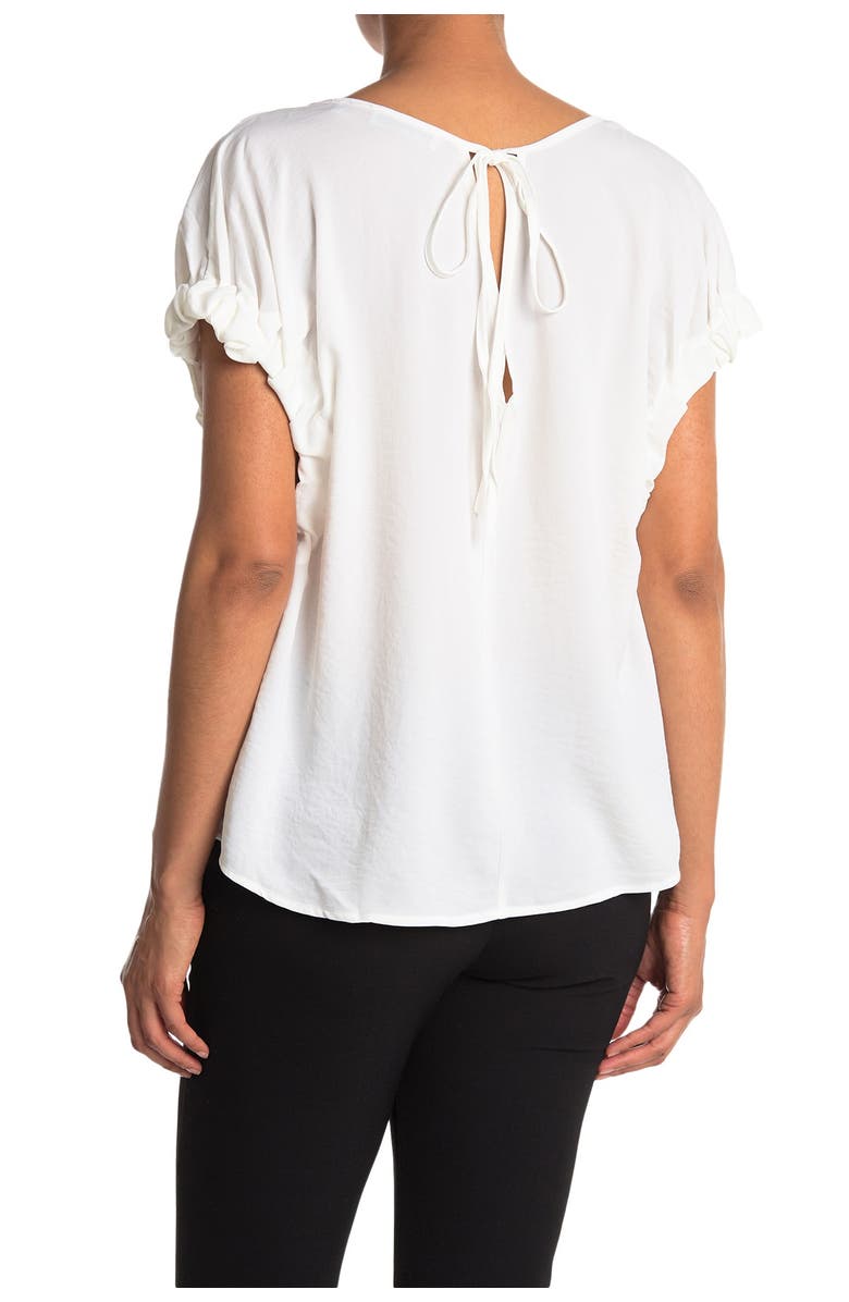 PATRIZIA LUCA Gathered Short Sleeve Top | Nordstromrack