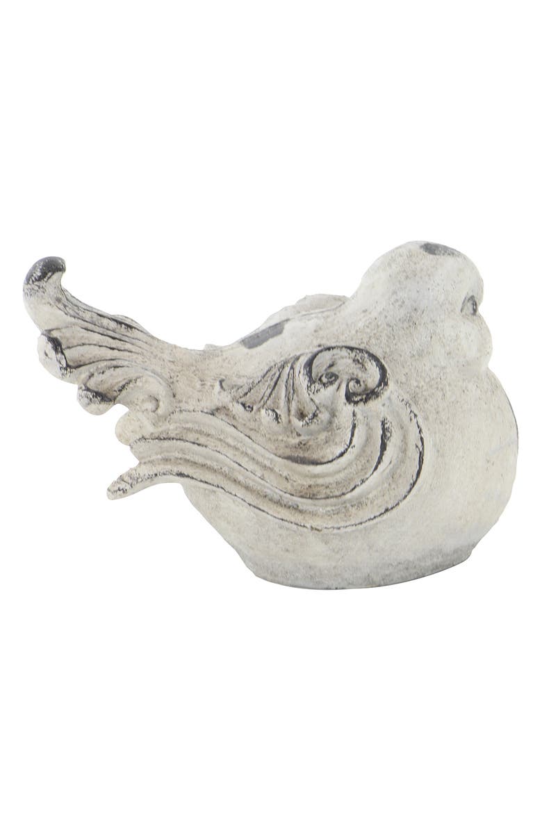 SONOMA SAGE HOME Gray Polystone Indoor & Outdoor Bird Garden Sculpture ...