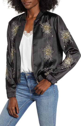Endless Rose Beaded Bomber Jacket | Nordstrom