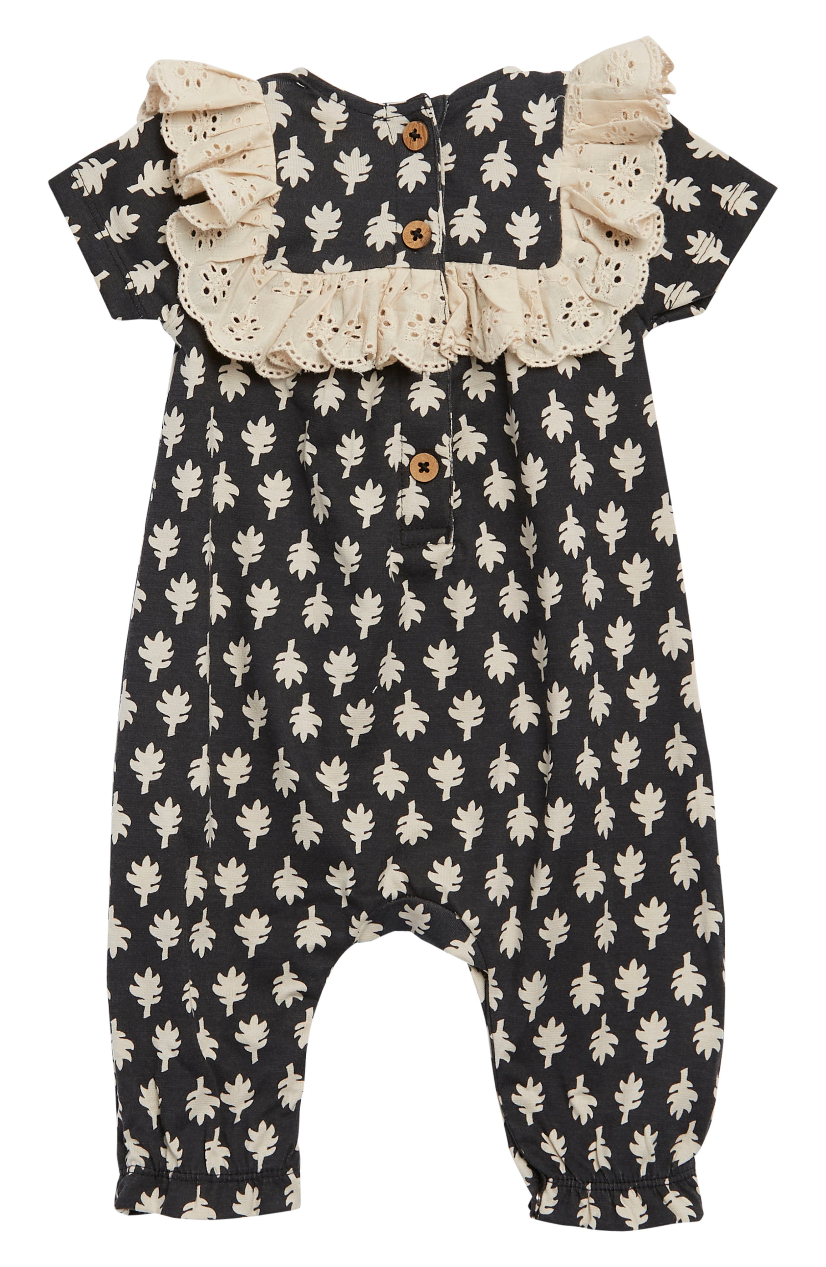 Jessica Simpson Kids' Eyelet Ruffle Trimmed Yoke Coverall | Nordstromrack