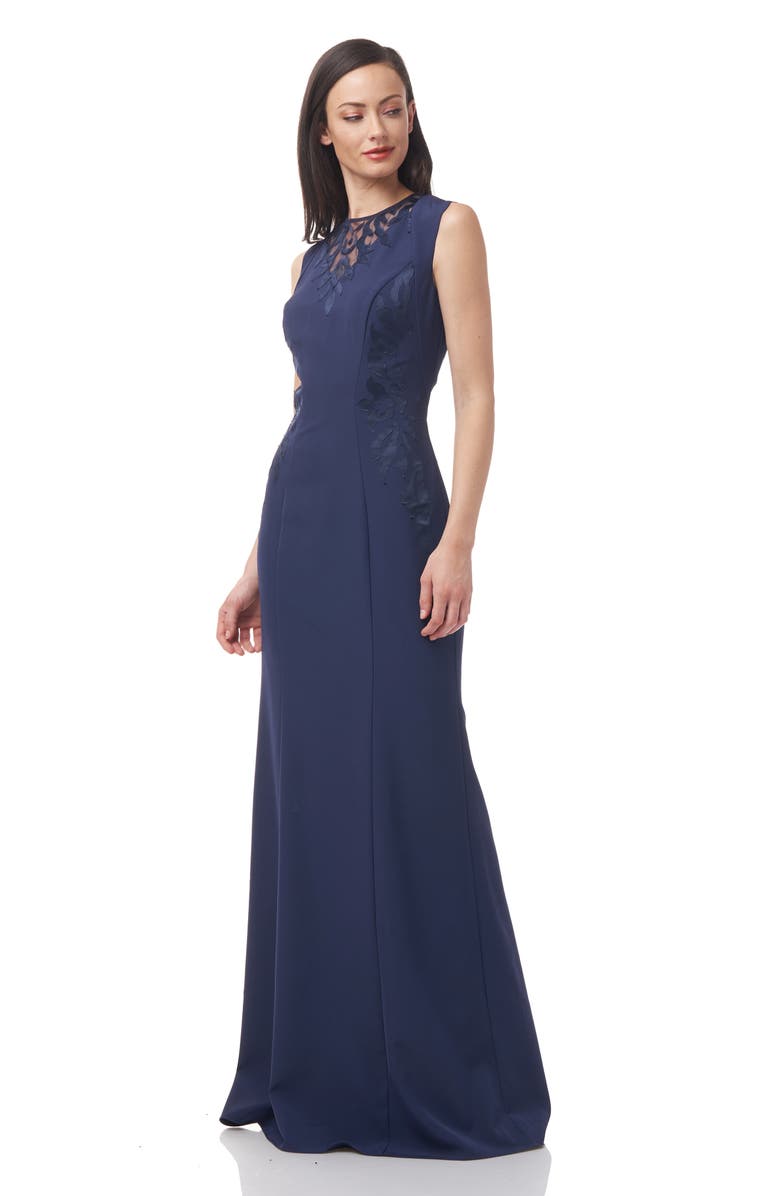 JS Collections Illusion Lace Neck Mermaid Gown | Nordstrom