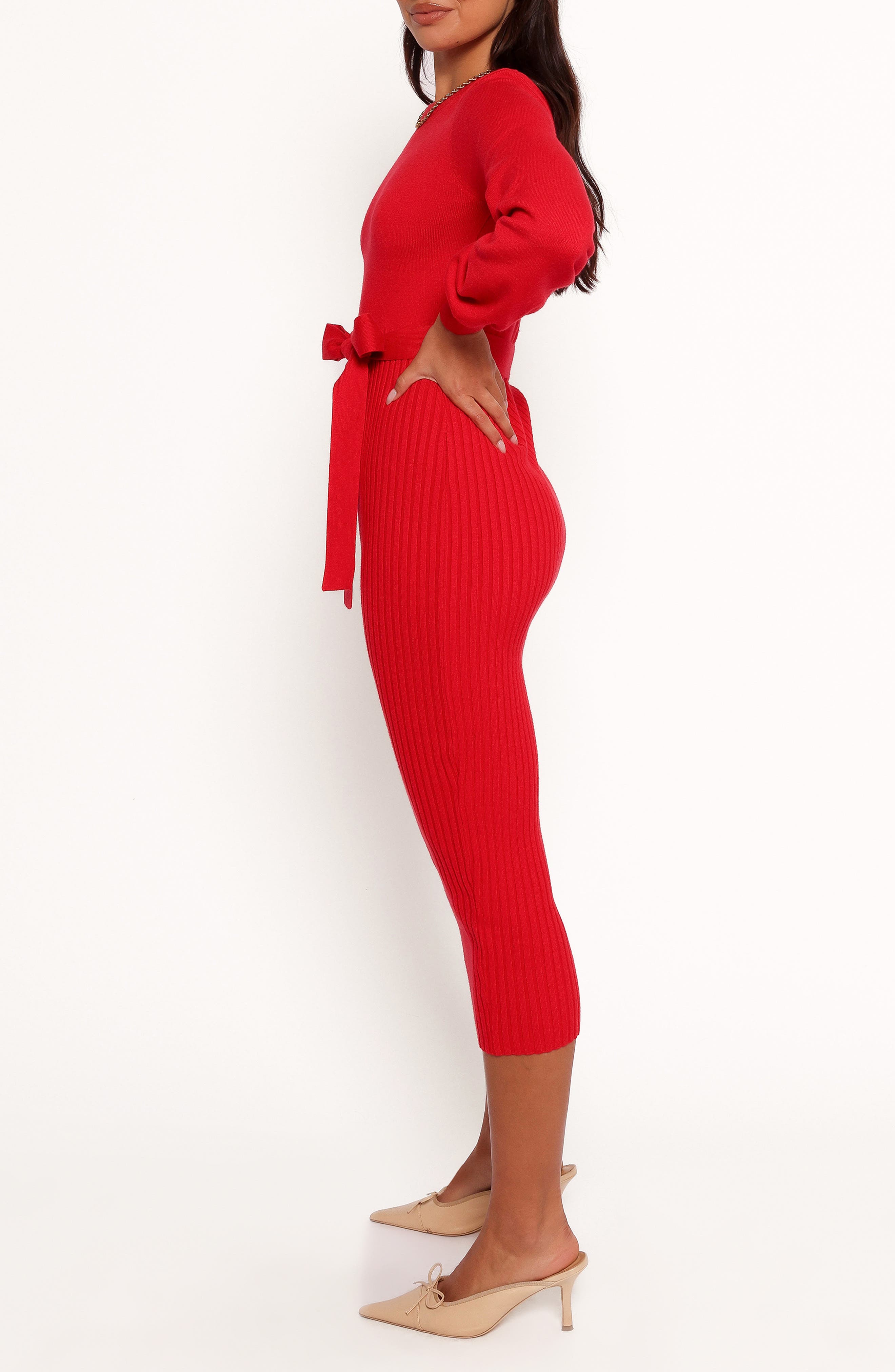 Petal & Pup Helena Belted Long Sleeve Sweater Dress | Nordstromrack