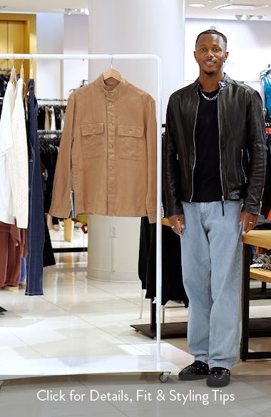 MANGO Linen Button-Up Shirt Jacket | Nordstrom