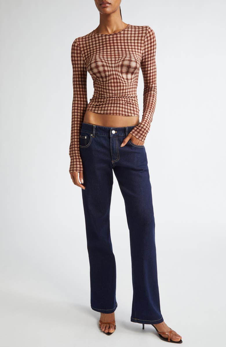 Miaou Warped Plaid Stretch Jersey T-Shirt | Nordstromrack