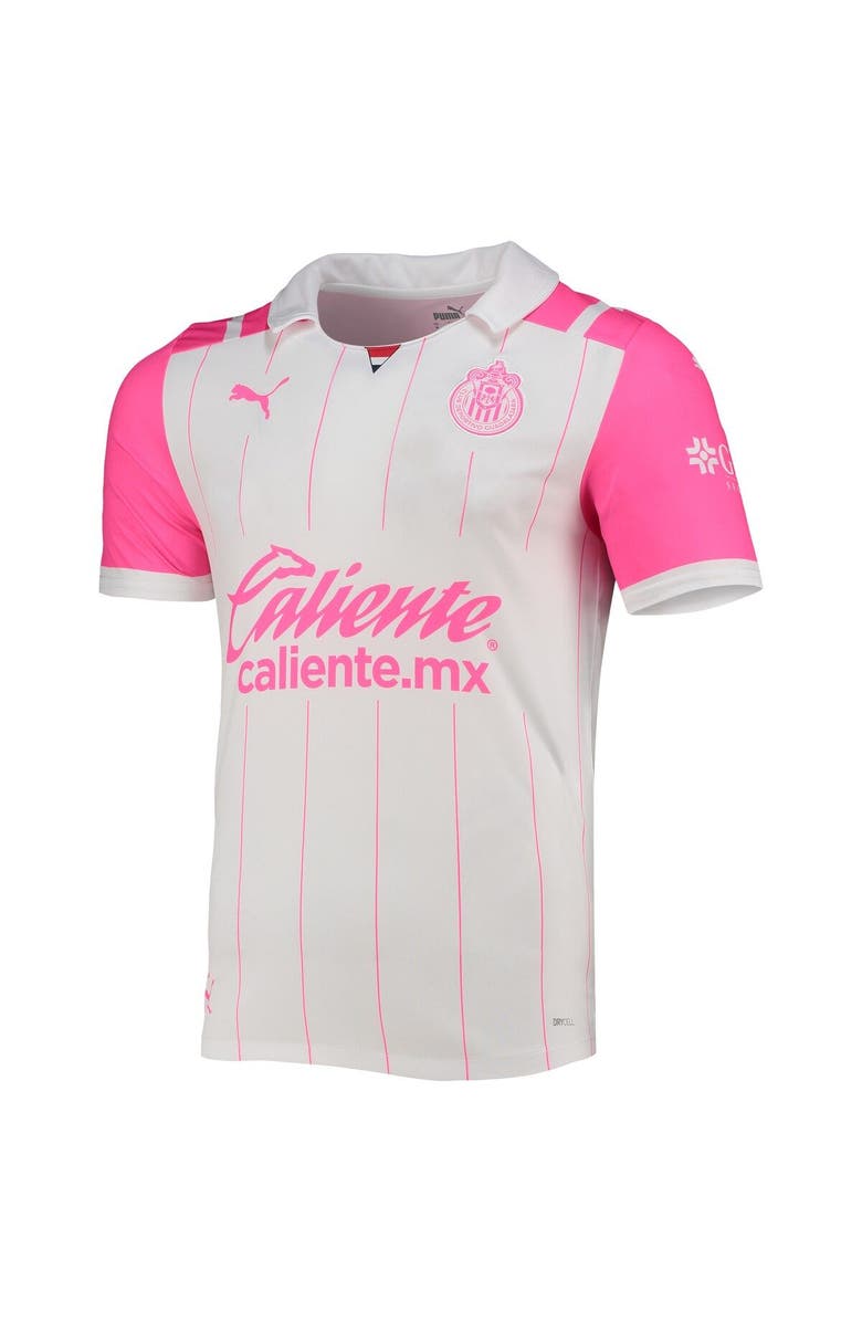 PUMA Men's Puma White/Pink Chivas 2021/22 Breast Cancer Awareness ...