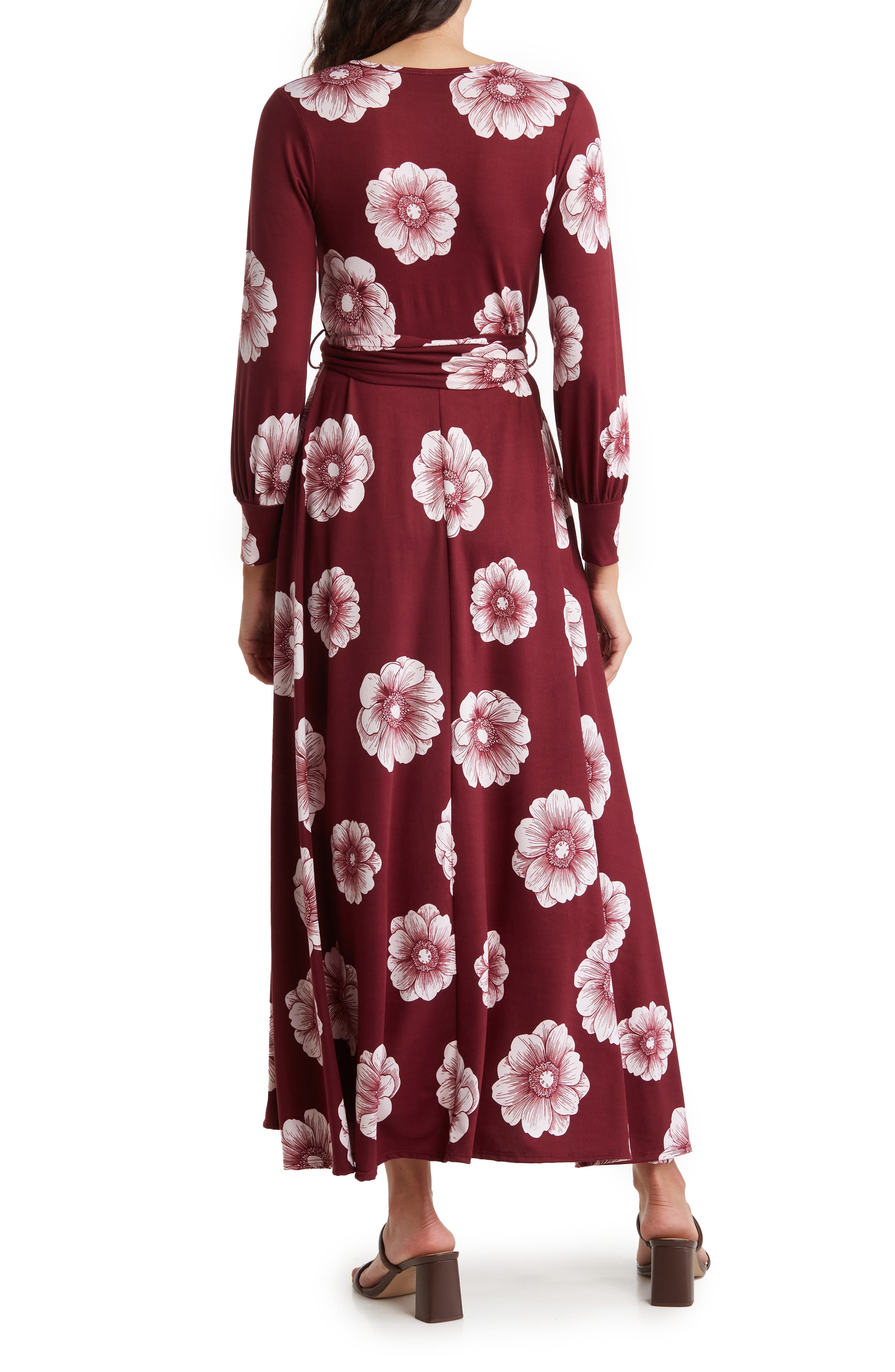 Long Sleeve Maxi Wrap Dress (Women) | Nordstromrack