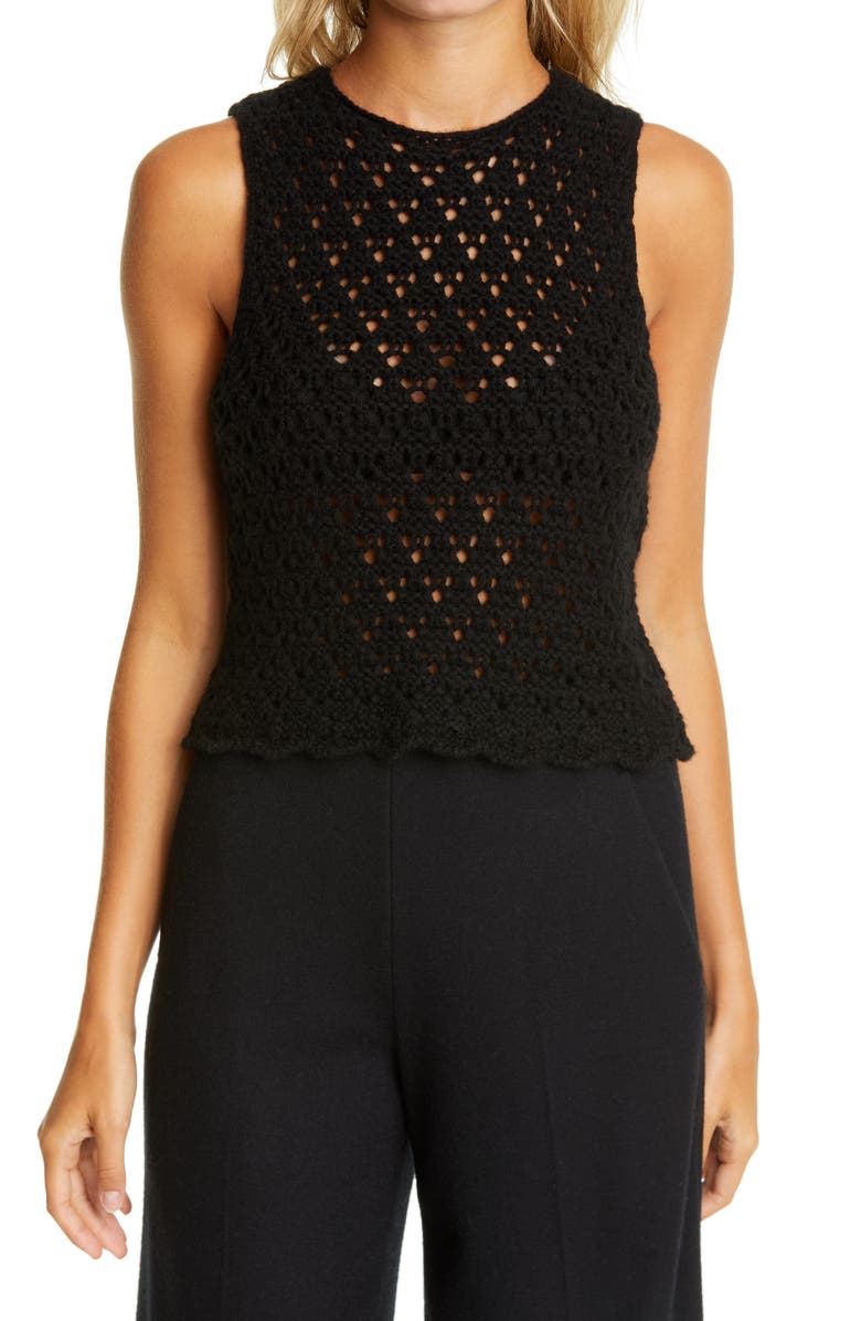 Vince Crochet Wool & Cashmere Tank | Nordstrom