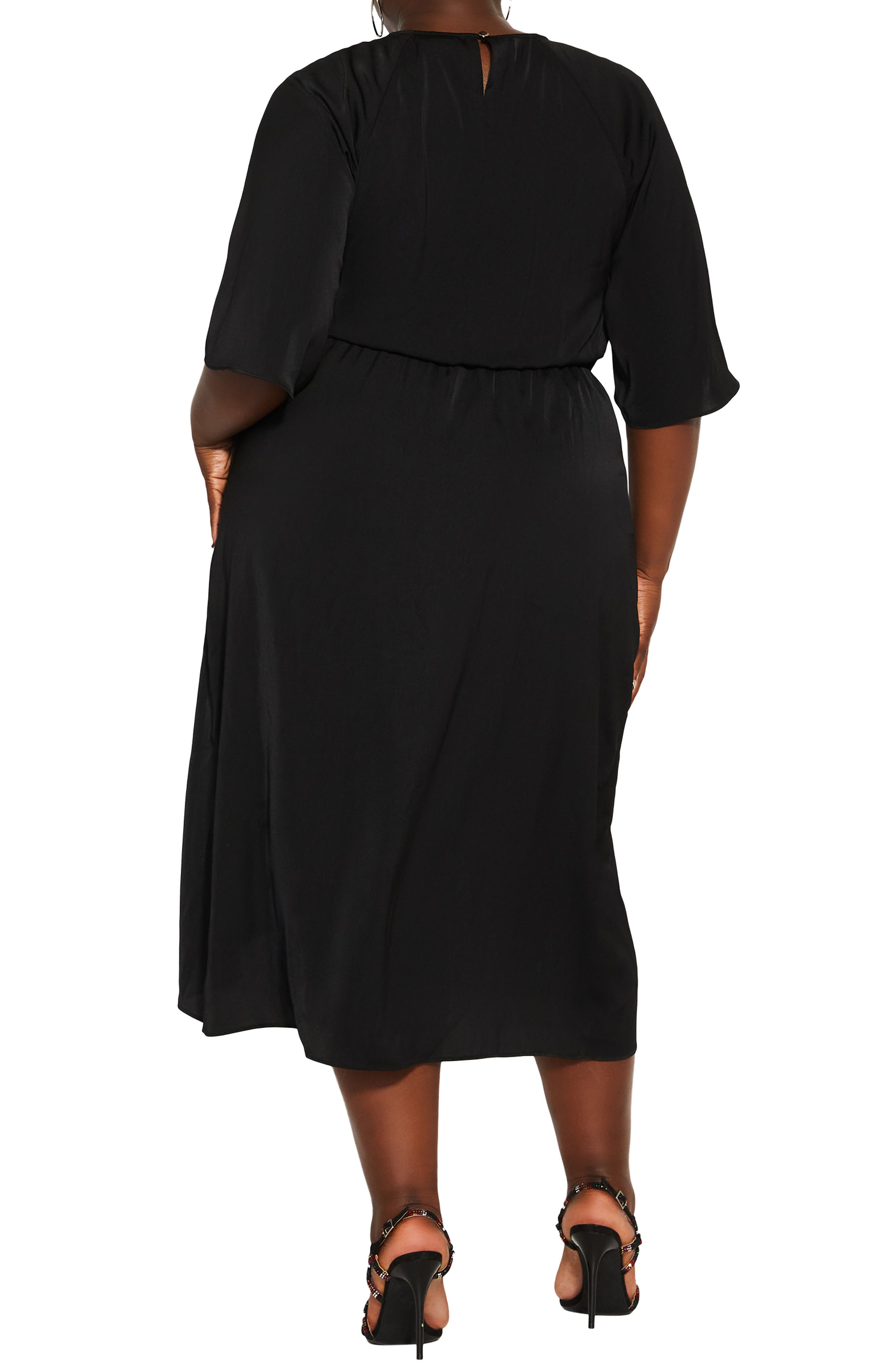 City Chic Wrap Front Keyhole Dress | Nordstromrack