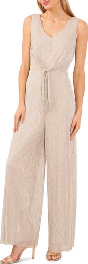 CeCe Metallic Sleeveless Jumpsuit | Nordstrom