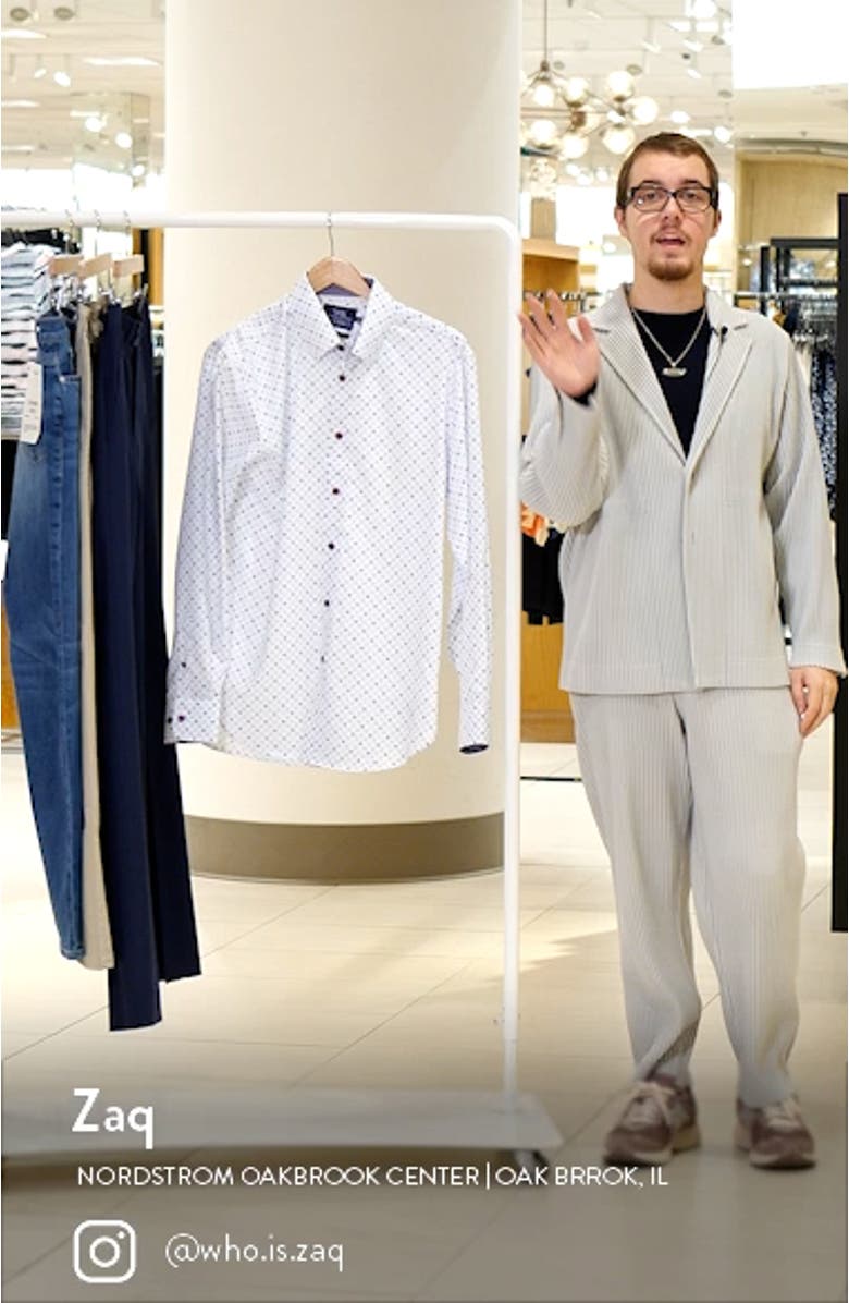 W.R.K Regular Fit Floral Dot Performance Dress Shirt | Nordstromrack