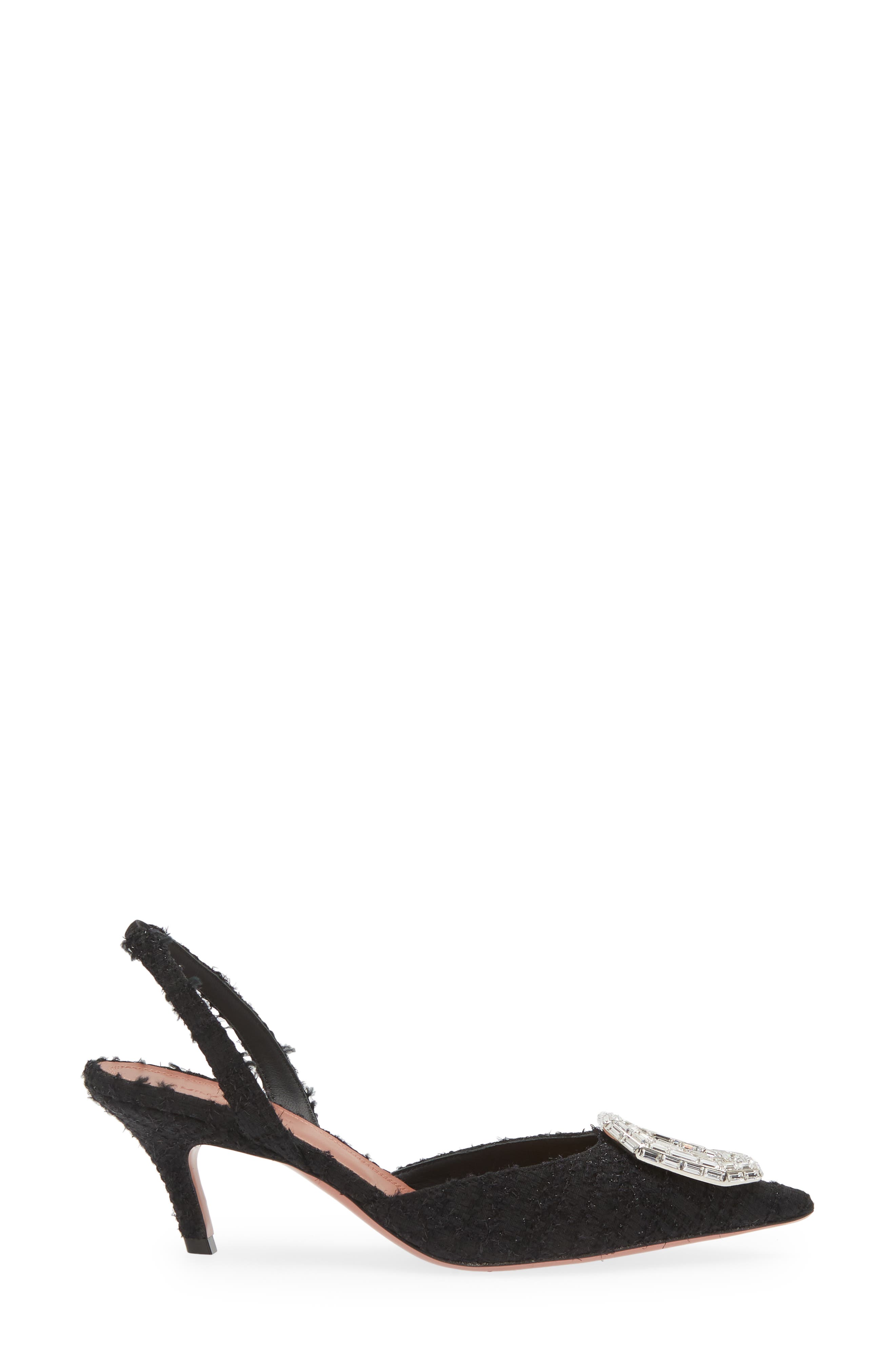 Amina Muaddi Camelia Crystal Buckle Pointed Toe Slingback Pump (Women ...