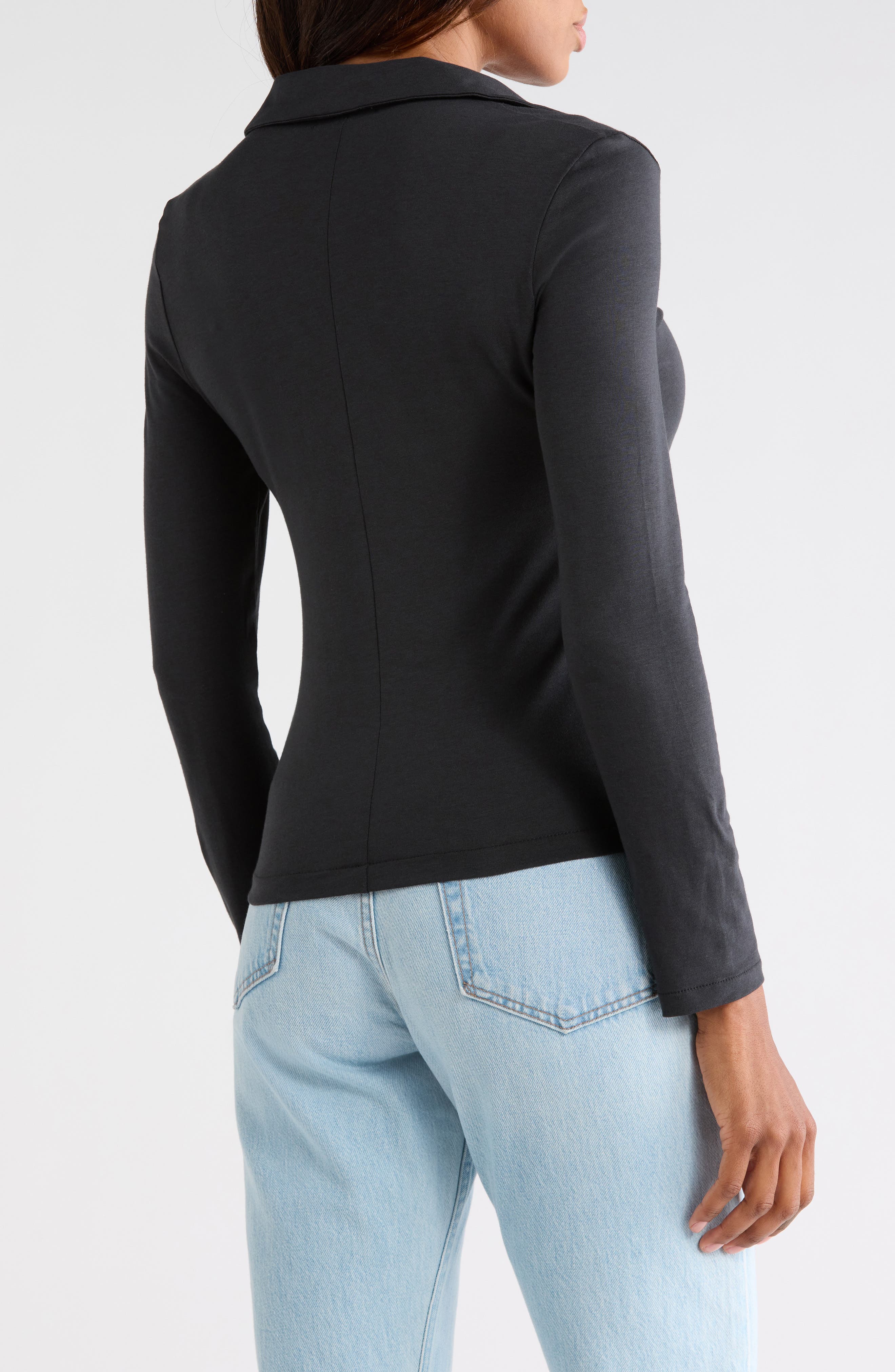 Lucy Ruched Polo Button-Up Shirt (Women) | Nordstromrack