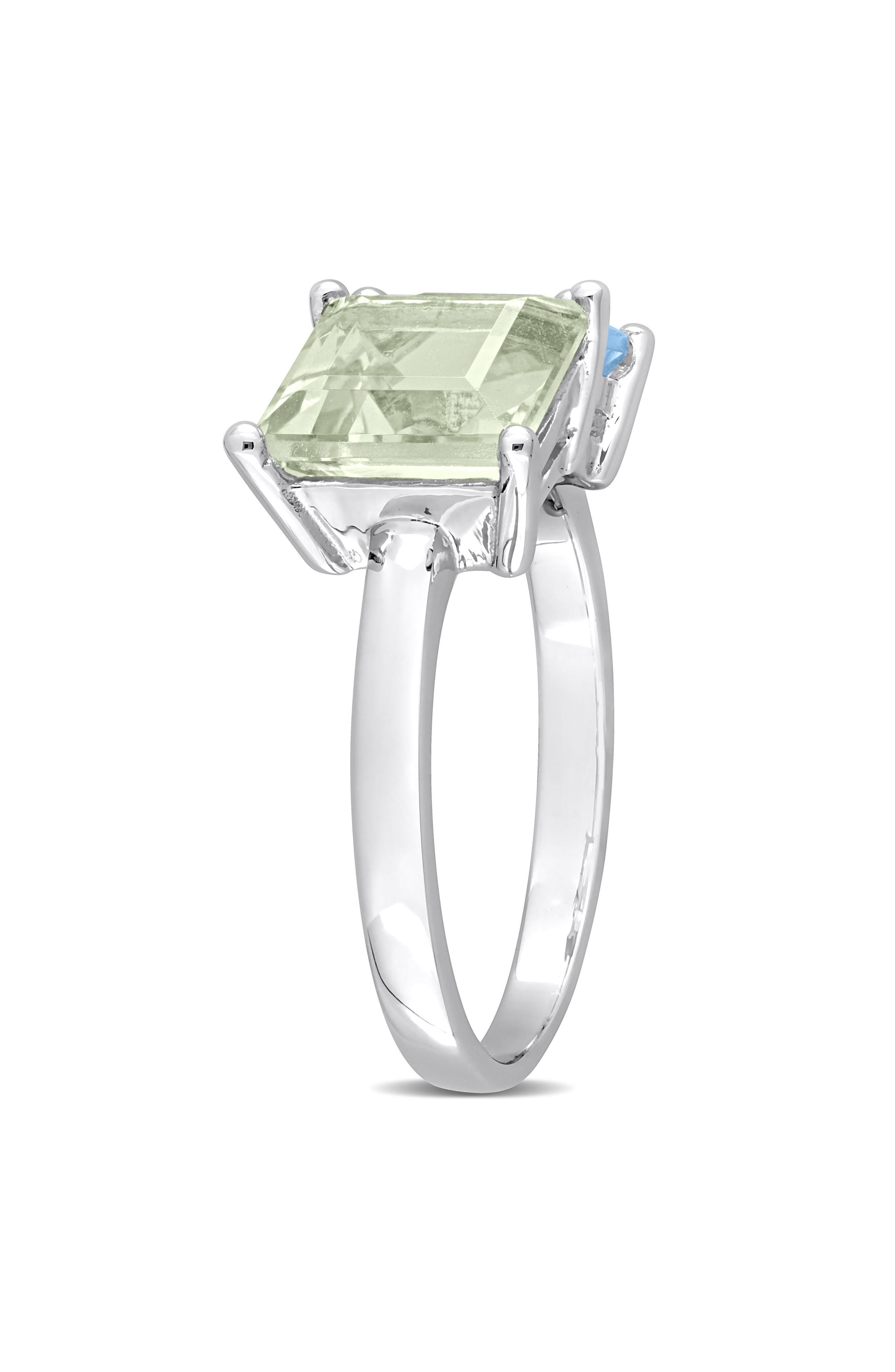DELMAR Square Green Quartz & Blue Quartz Ring | Nordstromrack