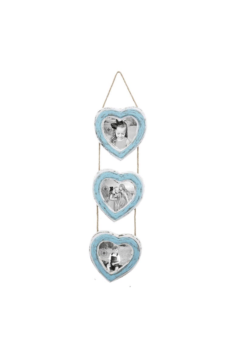 5x5 Heart Shaped 3-Section Distressed Wood Photo Picture Frames | Nordstrom