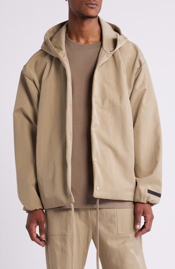 Fear of God Essentials Hooded Textured Nylon Coach's Jacket Fear of God Essentials Hooded Textured Nylon Coach's Jacket