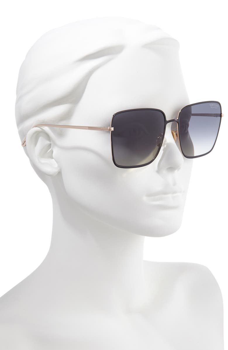 TOM FORD Heather 60mm Polarized Flat Front Square Sunglasses ...