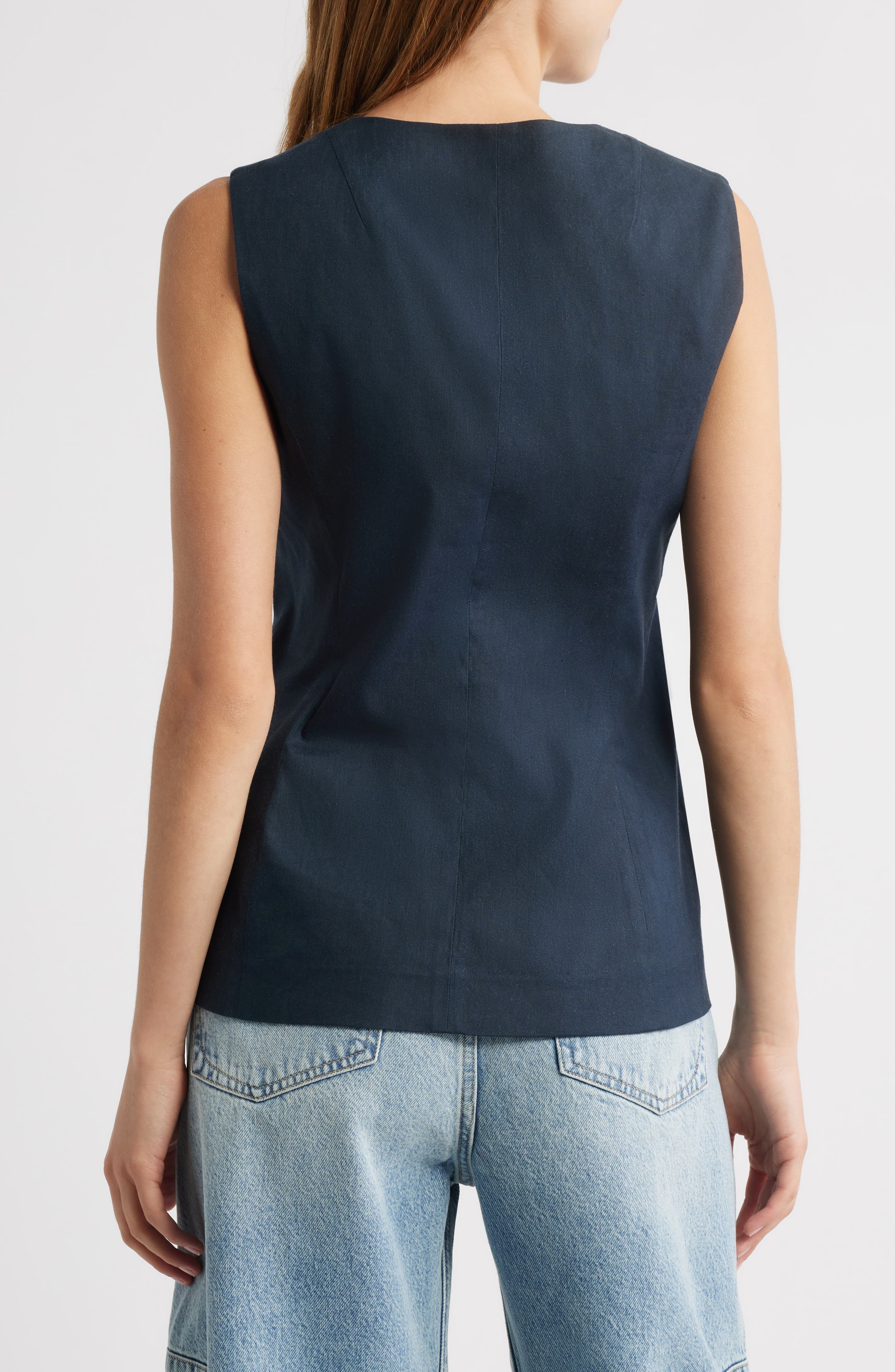 rag & bone Slade Linen Blend Vest | Nordstromrack