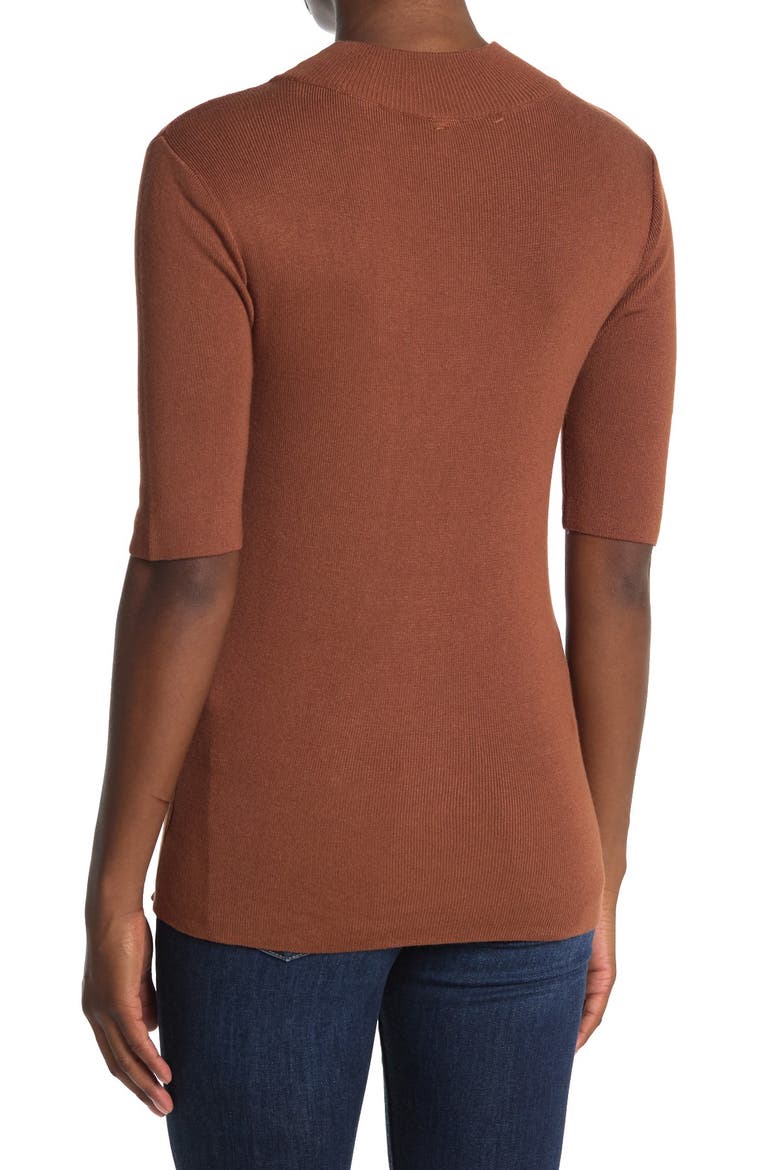 Double Zero Mock Neck Elbow Length Sleeve Sweater (Women) | Nordstromrack